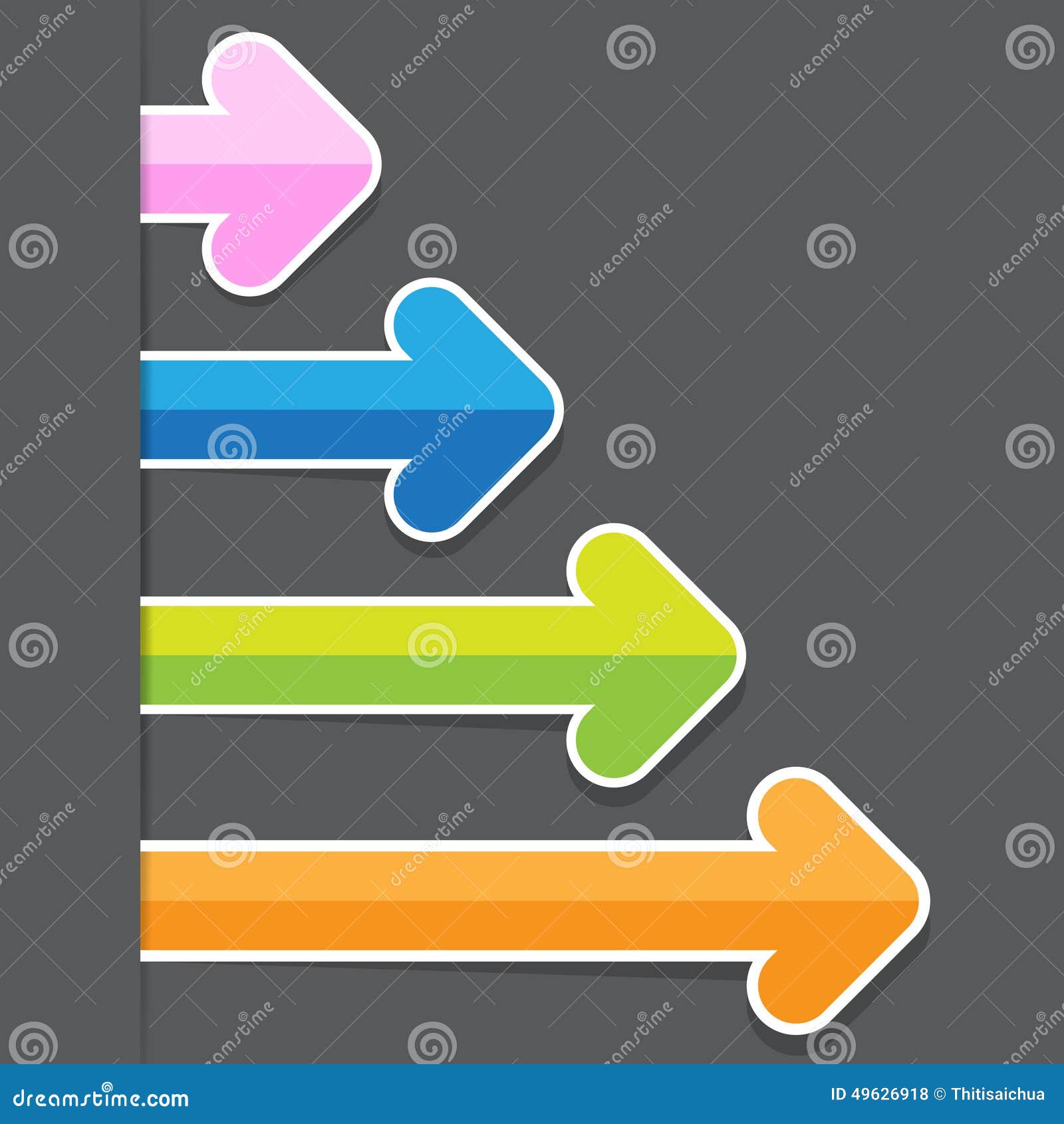 Colorful Arrow Banner, Vector Work Stock Vector - Illustration of ...