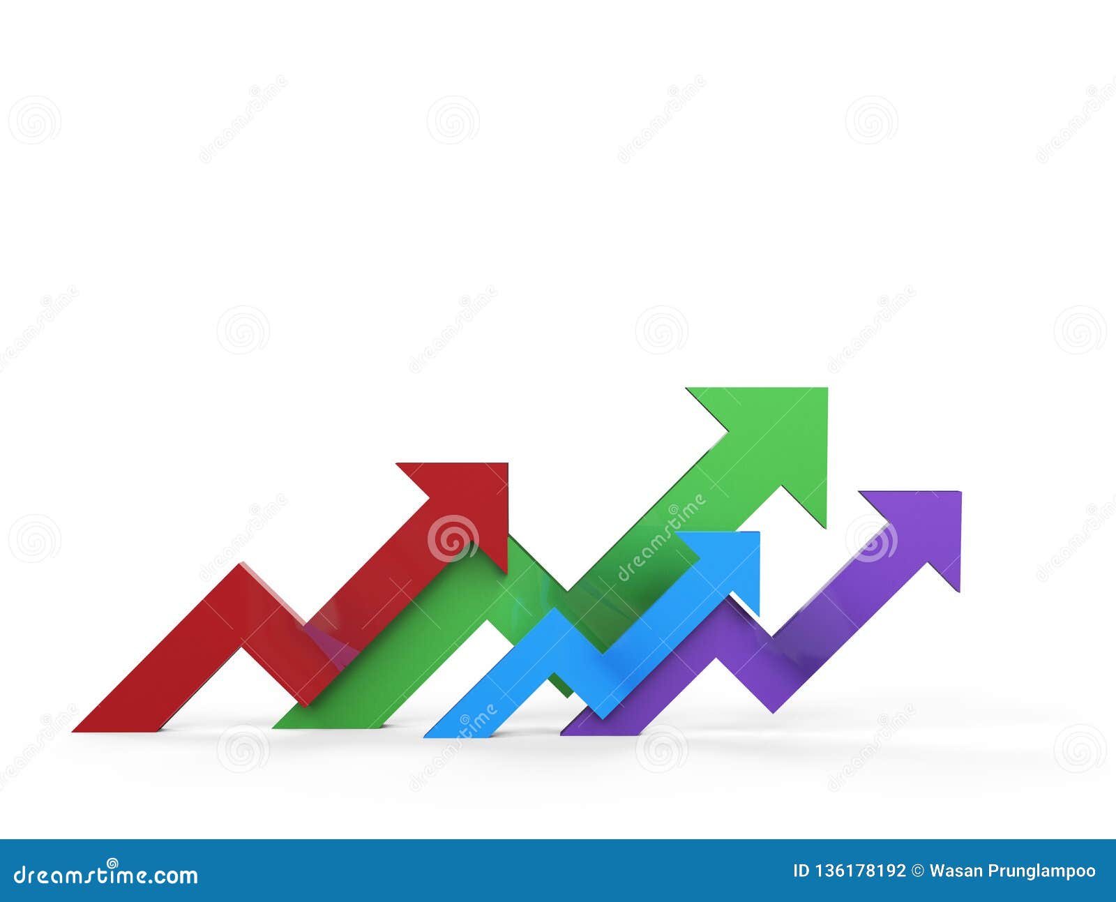 Colorful Arrow. Growing Business Concept Stock Illustration ...