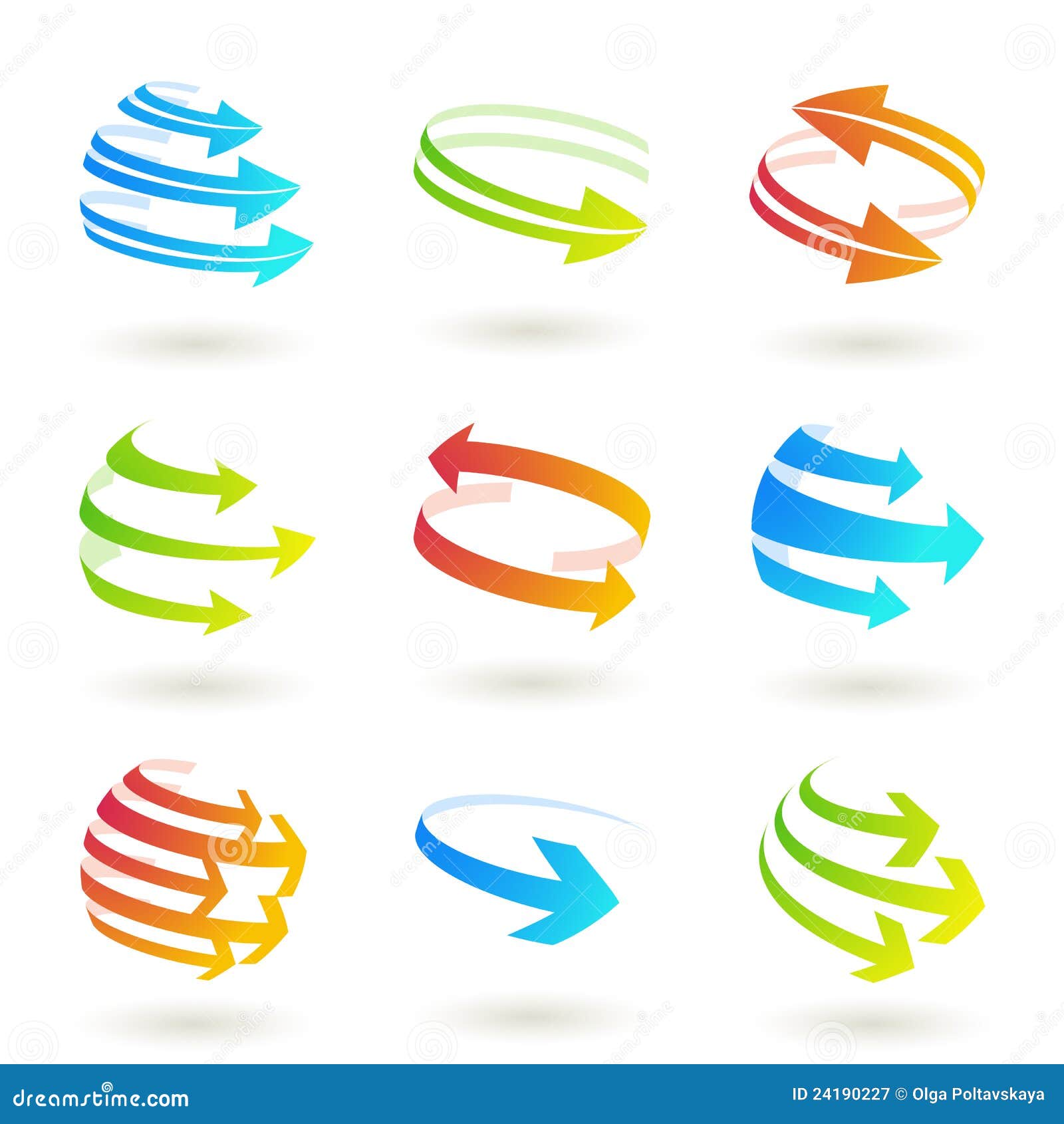 Colorful arrow icon stock vector. Illustration of blue - 24190227