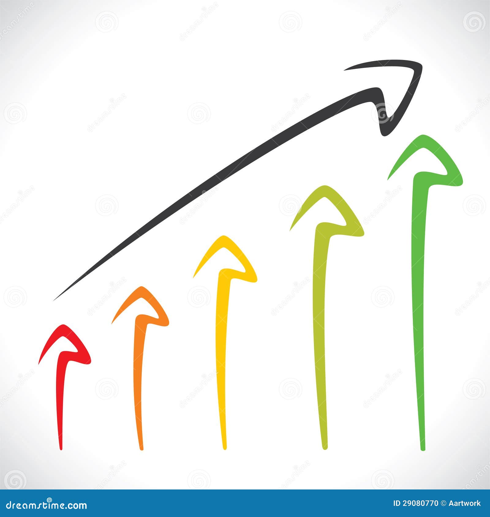 Colorful Arrow Market Graph Background Stock Vector - Illustration of ...
