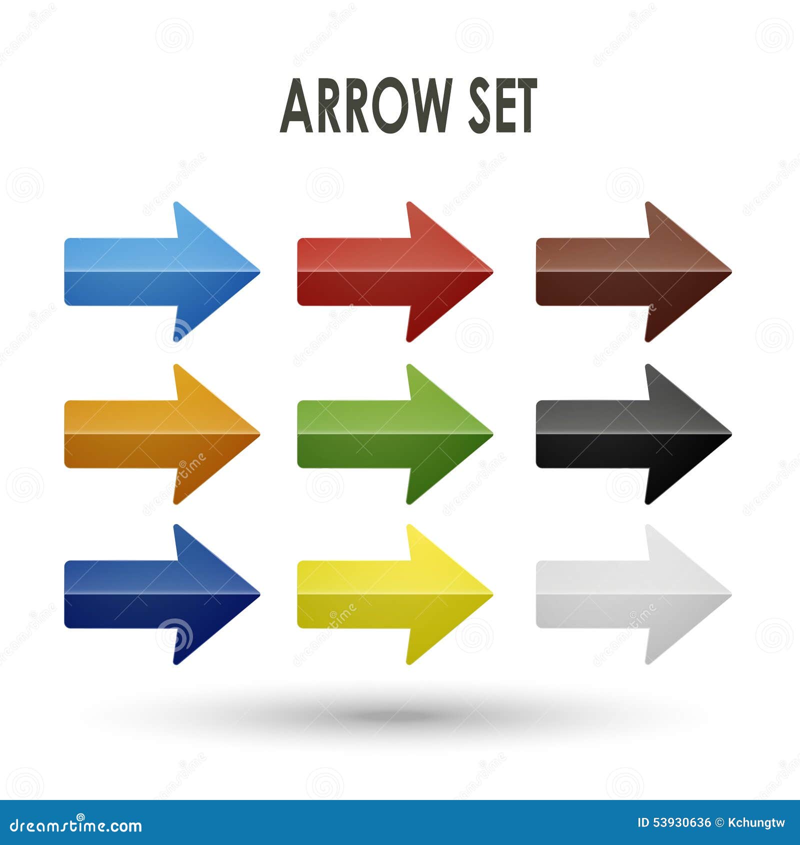 Colorful Arrow Set Collection Stock Vector - Illustration of success ...