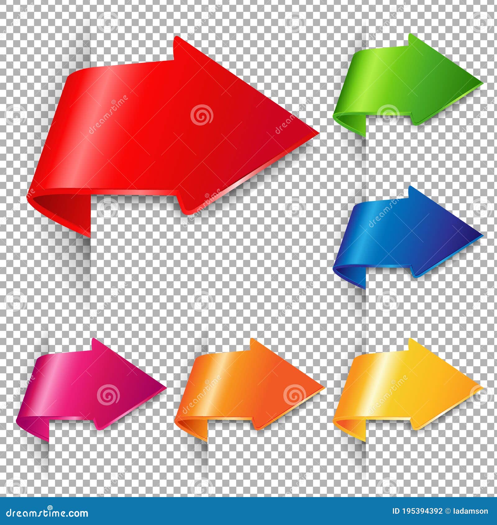 Colorful Arrow Set stock vector. Illustration of connection - 195394392