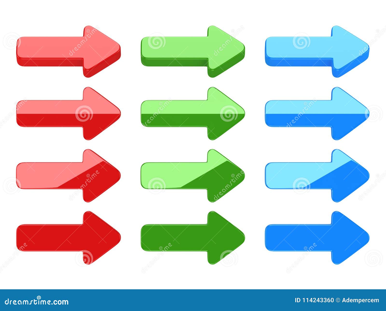 Colorful Arrow Set stock illustration. Illustration of modern - 114243360