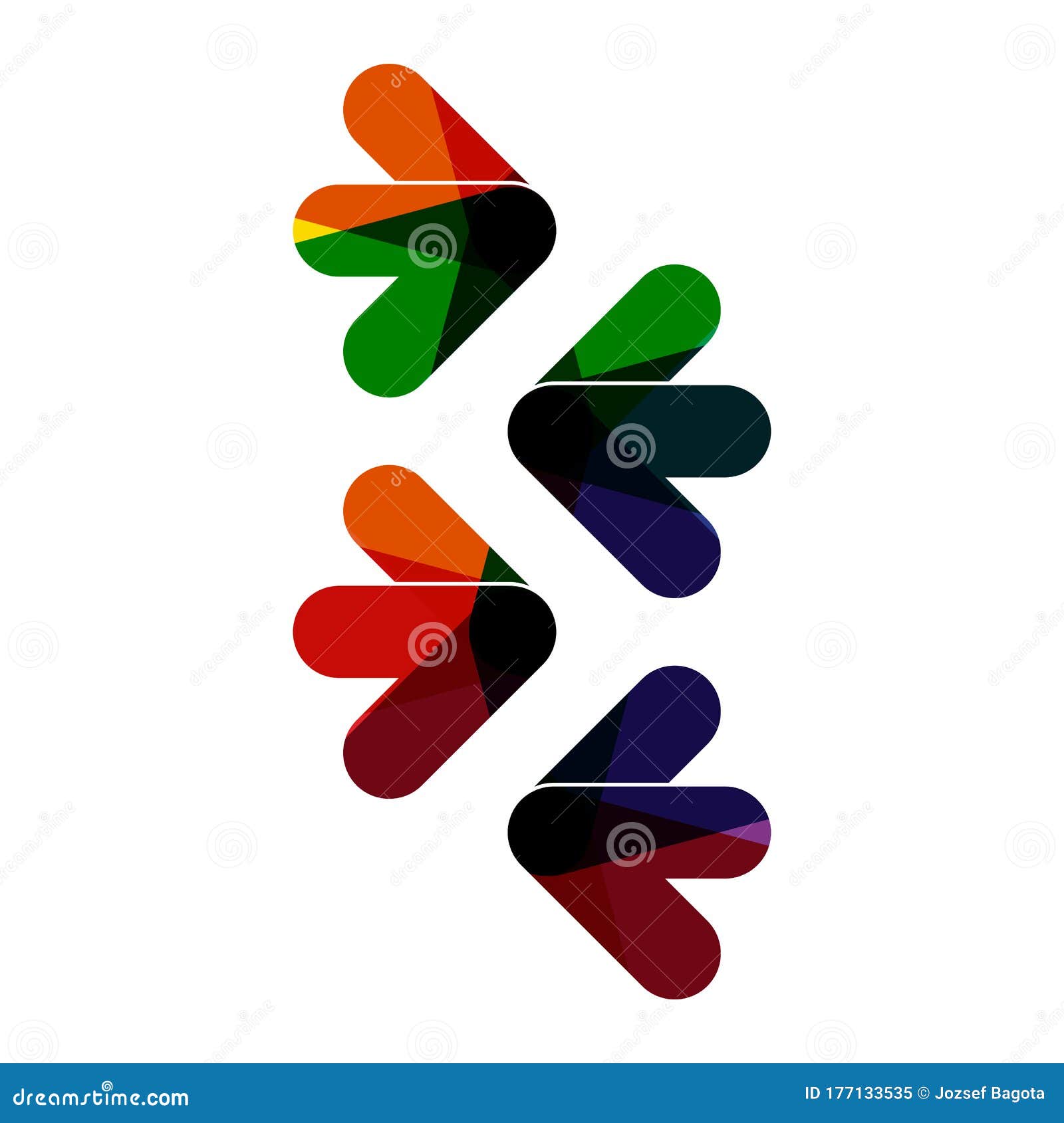 Colorful Arrow Signs Collection Stock Vector - Illustration of moving ...