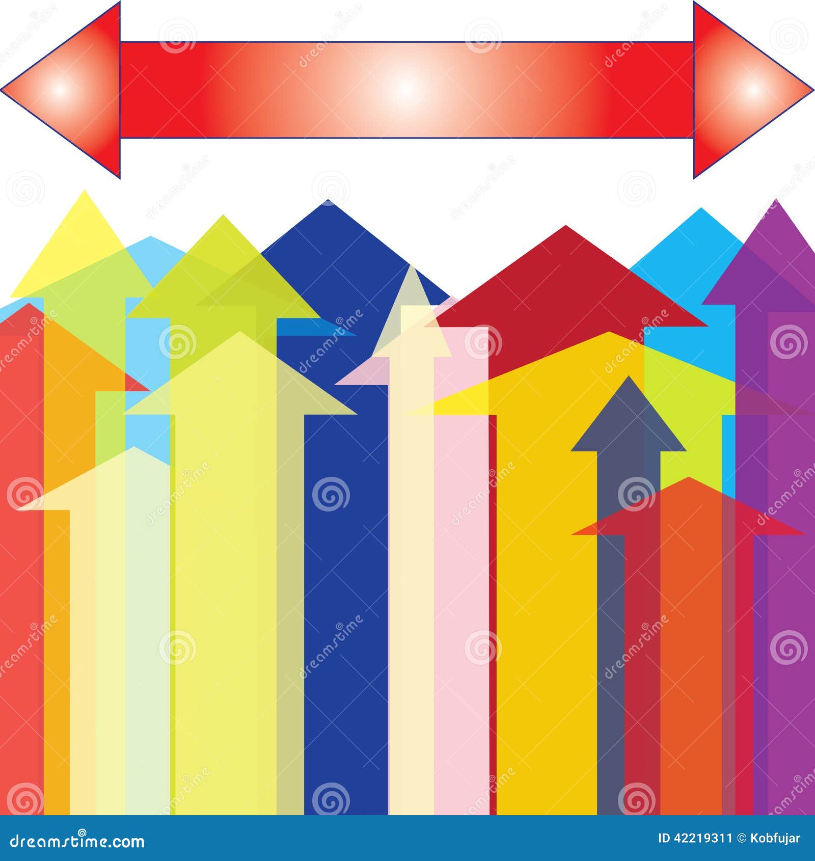 Colorful Arrow Upward Point Stock Vector - Illustration of data, banner ...