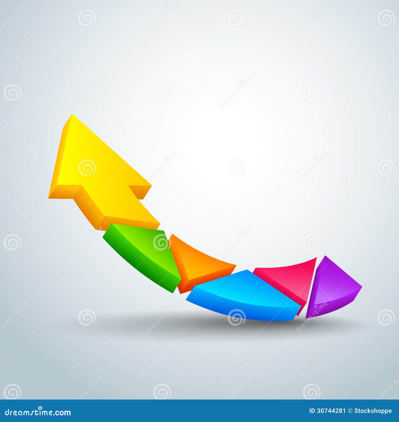 Colorful Arrow stock vector. Illustration of pointer - 30744281
