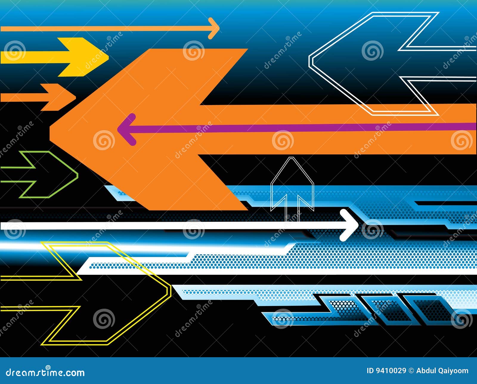 Colorful Arrowhead Illustration Stock Vector - Illustration of design ...