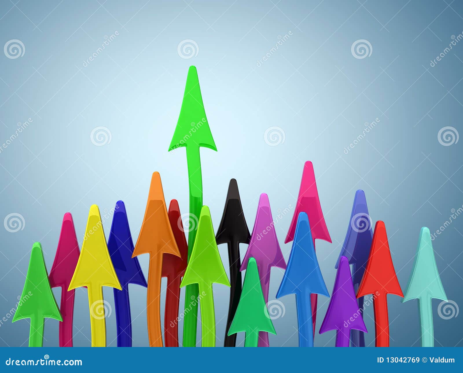 Colorful arrows stock illustration. Illustration of direct - 13042769