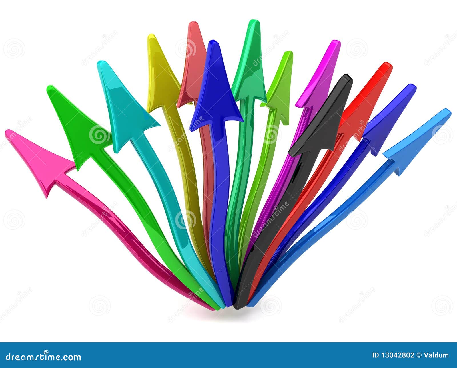 Colorful arrows stock illustration. Illustration of element - 13042802