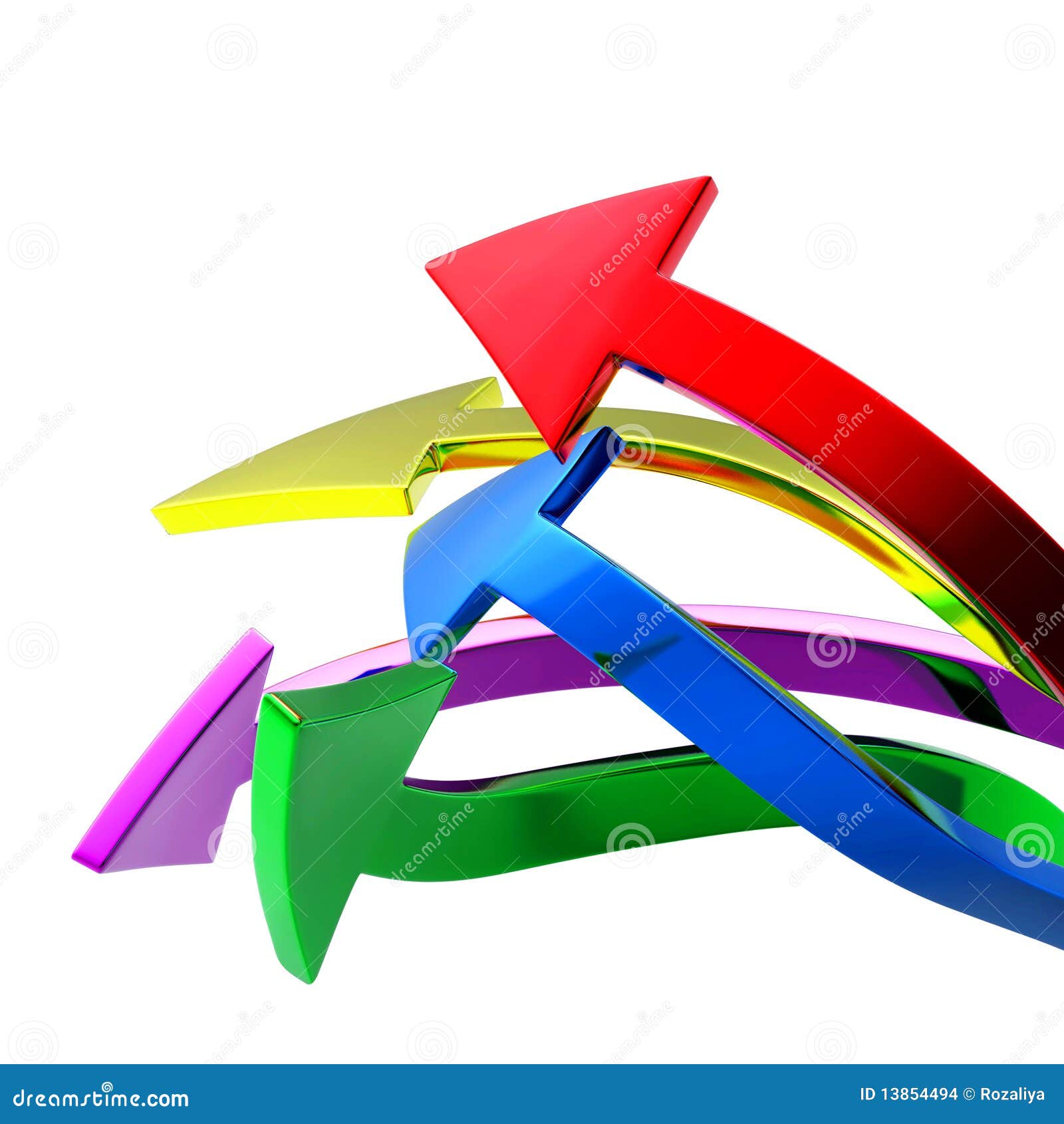 Colorful arrows stock illustration. Illustration of growth - 13854494
