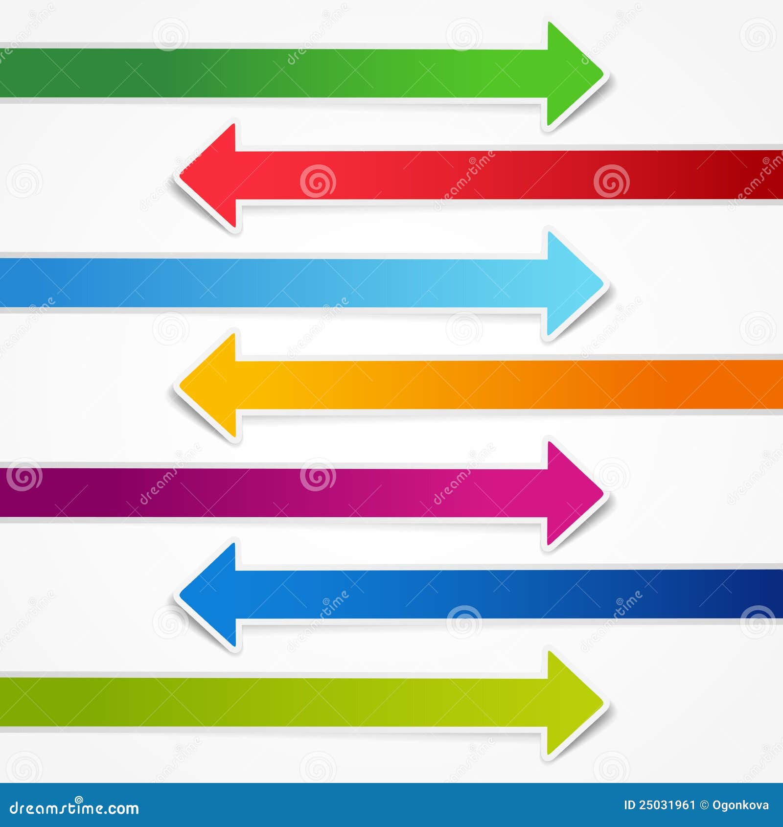 Colorful arrows stock vector. Illustration of green, arrow - 25031961