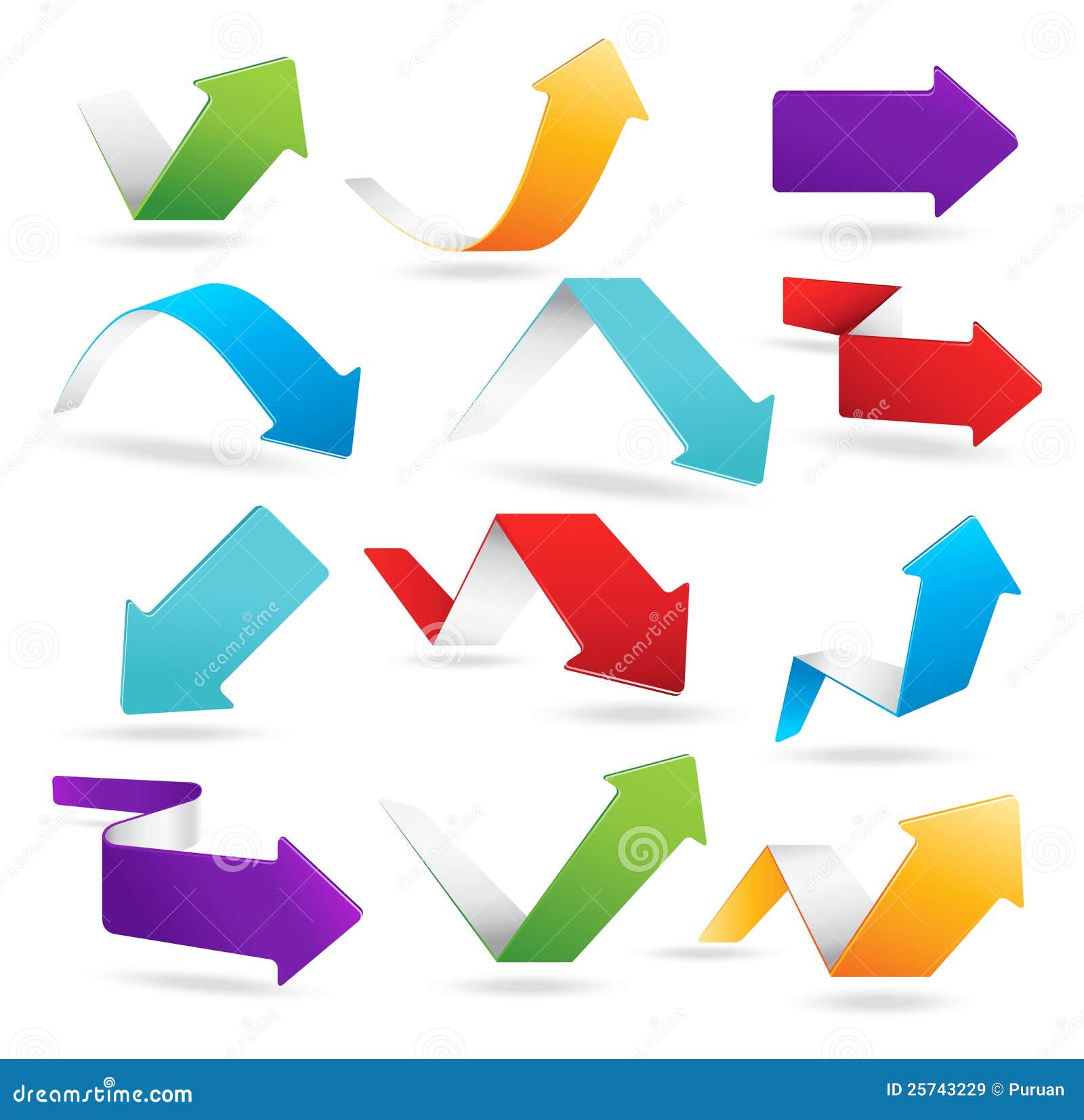 Colorful Arrows stock vector. Illustration of banner - 25743229