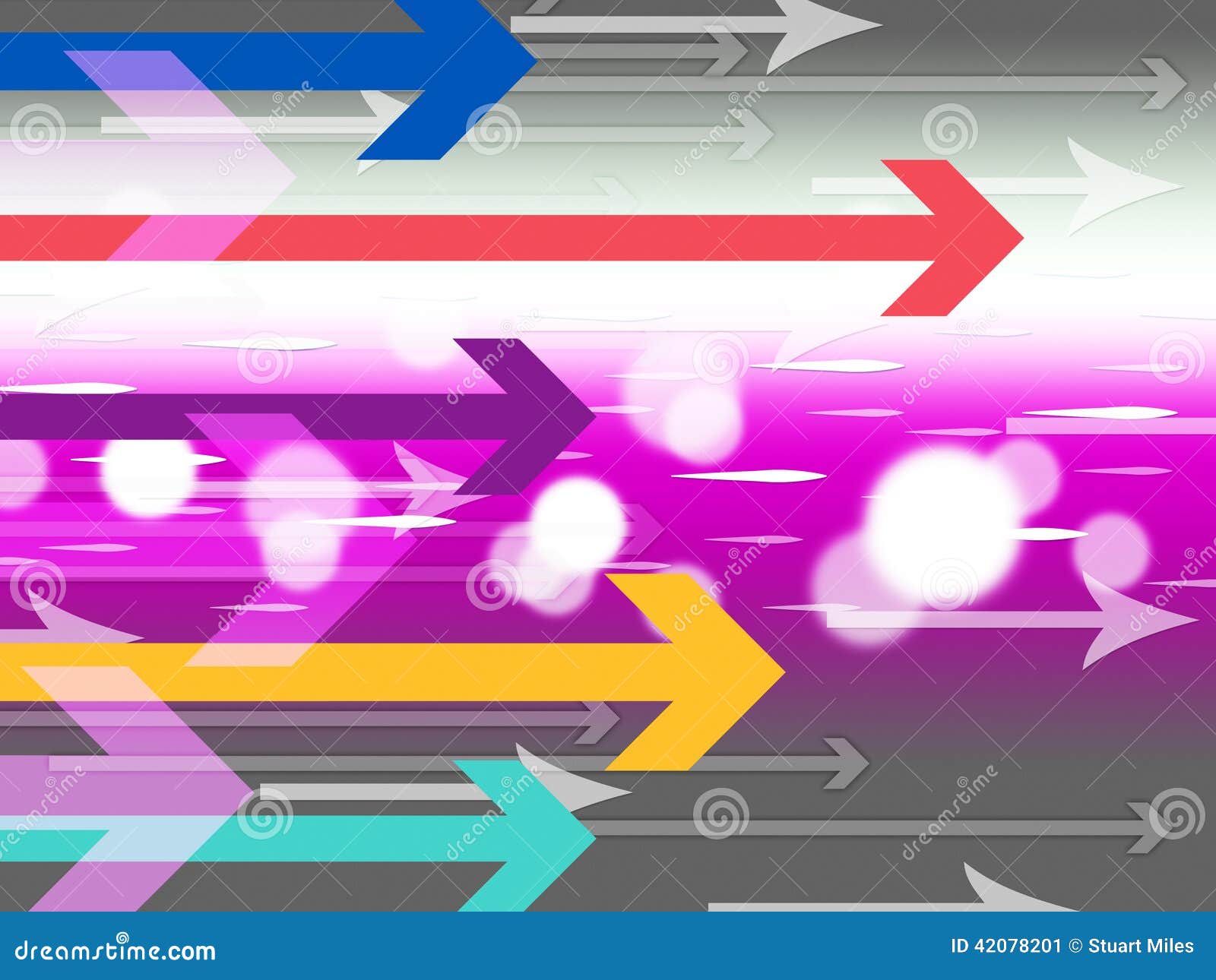 Colorful Arrows Background Means Computer Data and Connections Stock ...