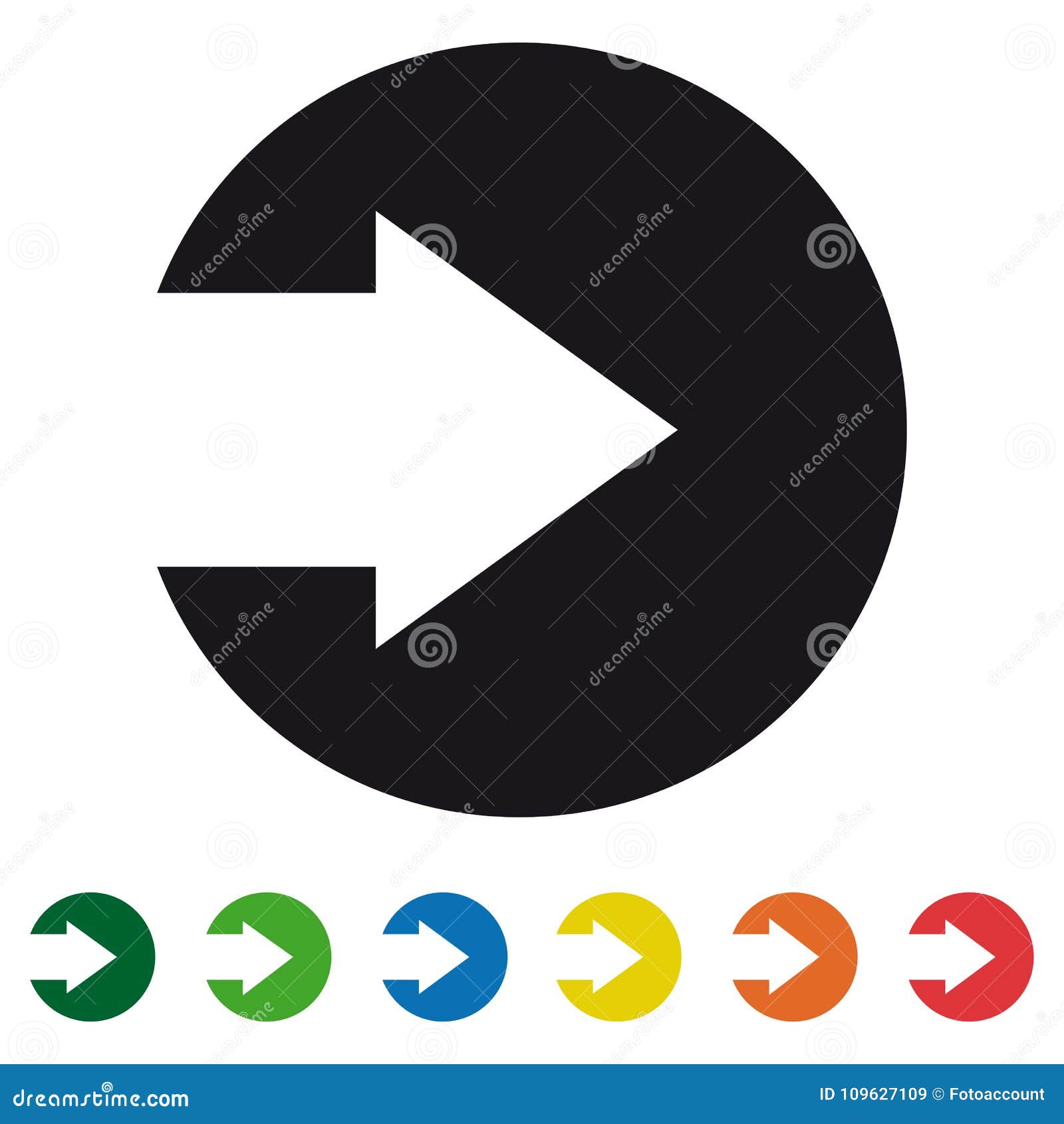 Colorful Arrows in Circle - Vector Set Stock Vector - Illustration of ...