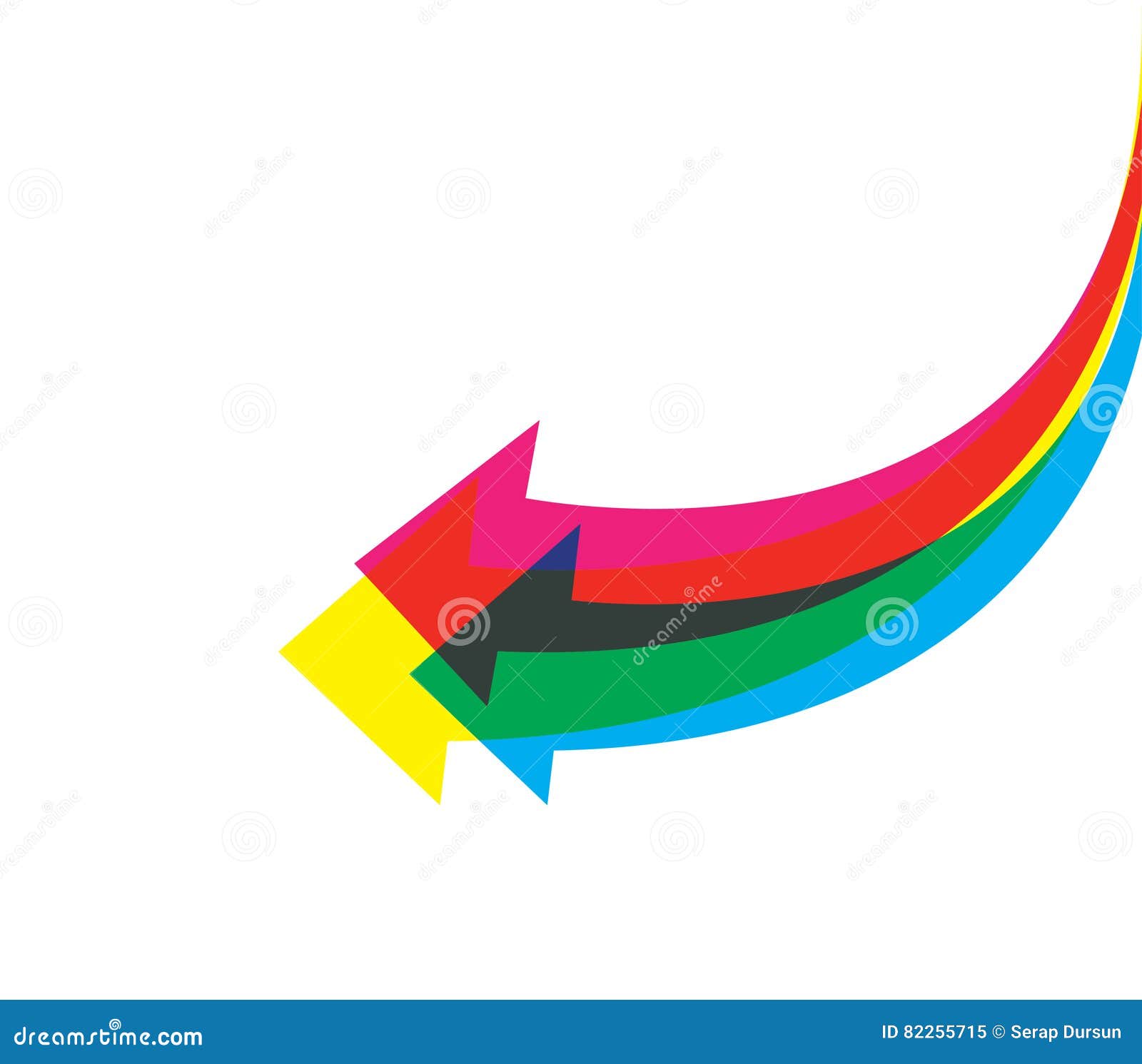 Colorful Arrows stock illustration. Illustration of lines - 82255715