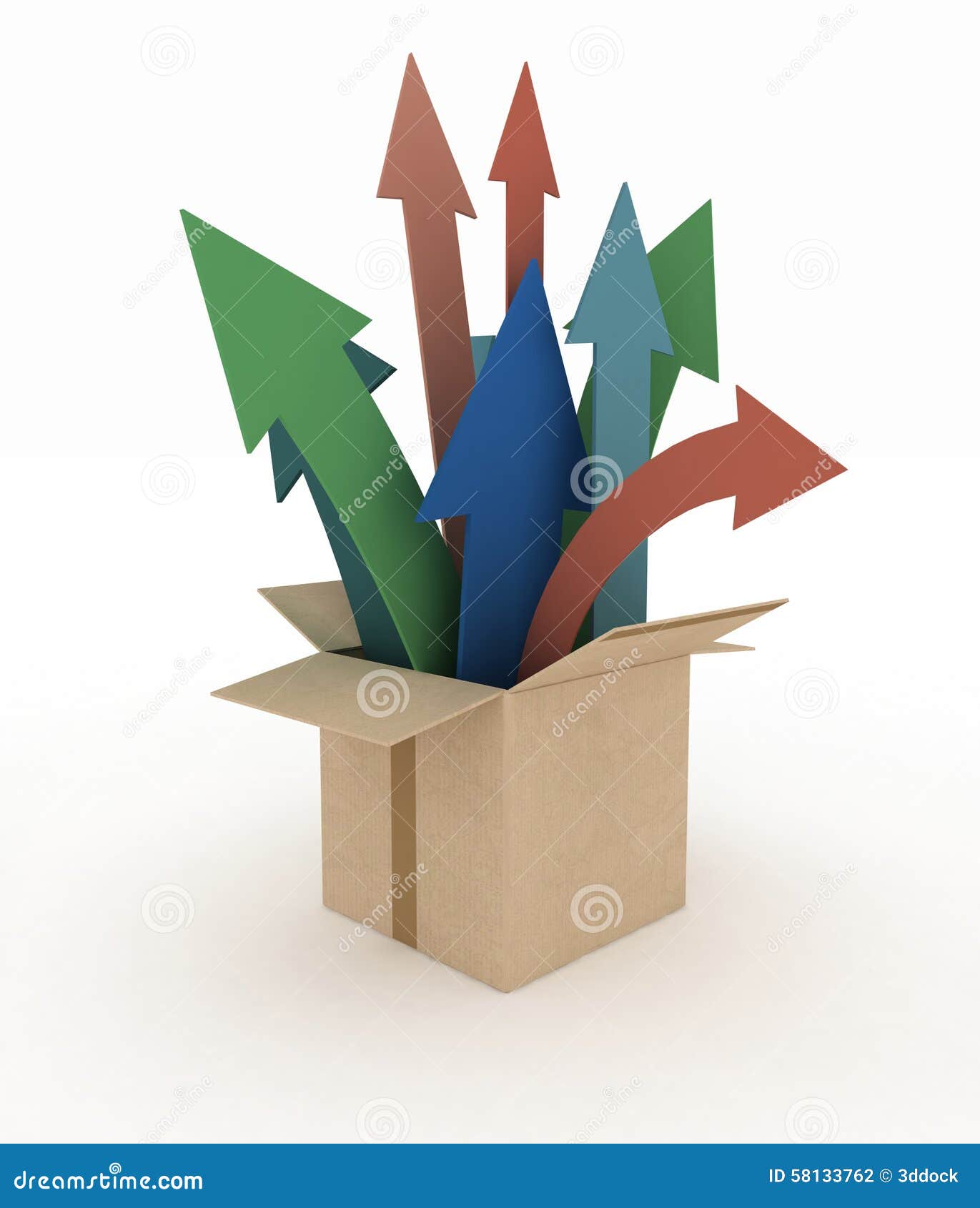 A Box With Arrows Cartoon Vector | CartoonDealer.com #84424571