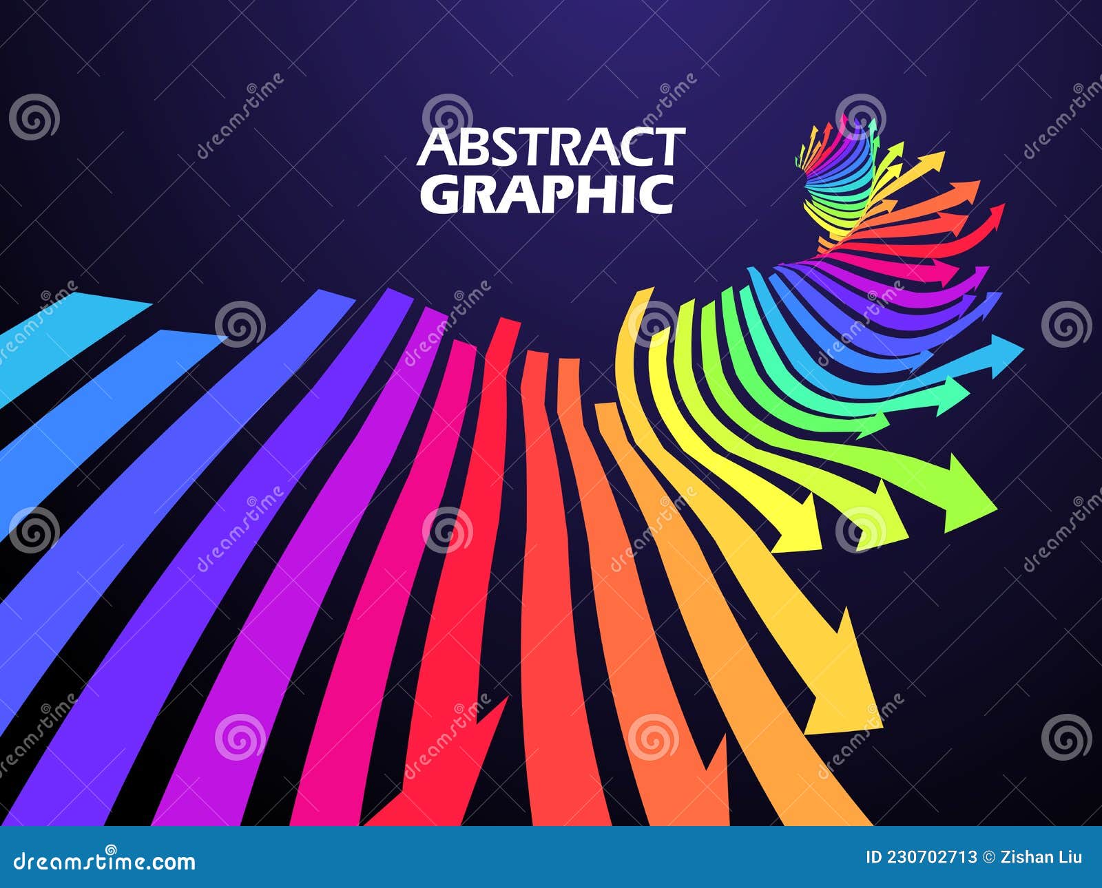 Colorful Arrows that Extend in a Wavy Shape, Growth Meaning Stock ...