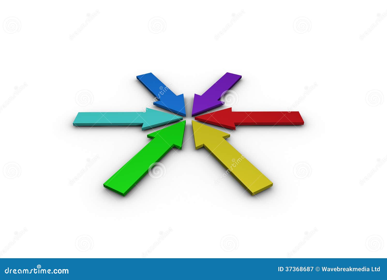Colorful Arrows Forming Circle Stock Illustration - Illustration of ...
