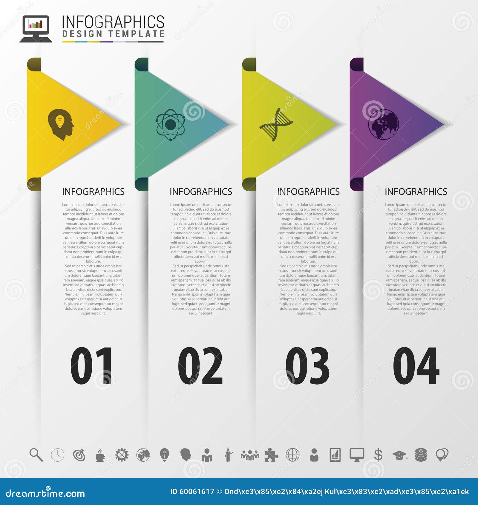 Colorful Arrows. Infographic Timeline Concept. Modern Design Template ...
