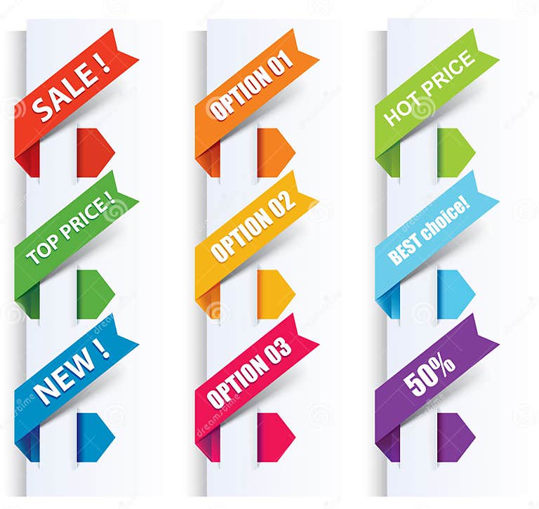 Colorful Arrows and Labels. Stock Vector - Illustration of modern ...