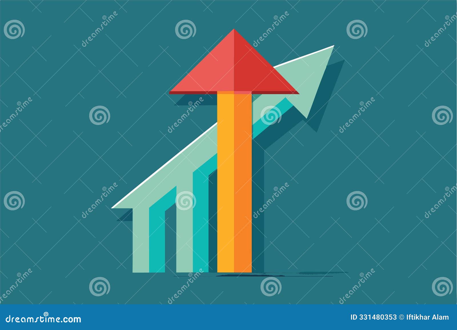 Colorful Arrows Point Upwards, Visually Illustrating Concepts of Growth ...