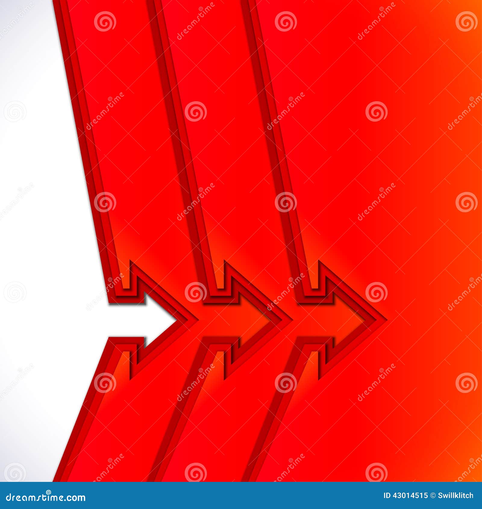Colorful Arrows with Red Cut Paper Layers Stock Vector - Illustration ...