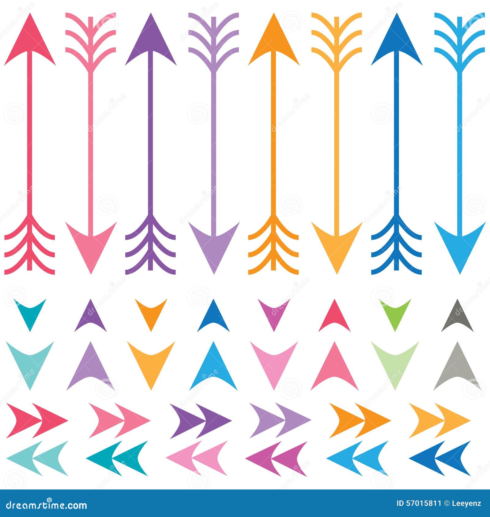 Colorful Arrows Set Stock Vector Illustration Of Cursor 57015811