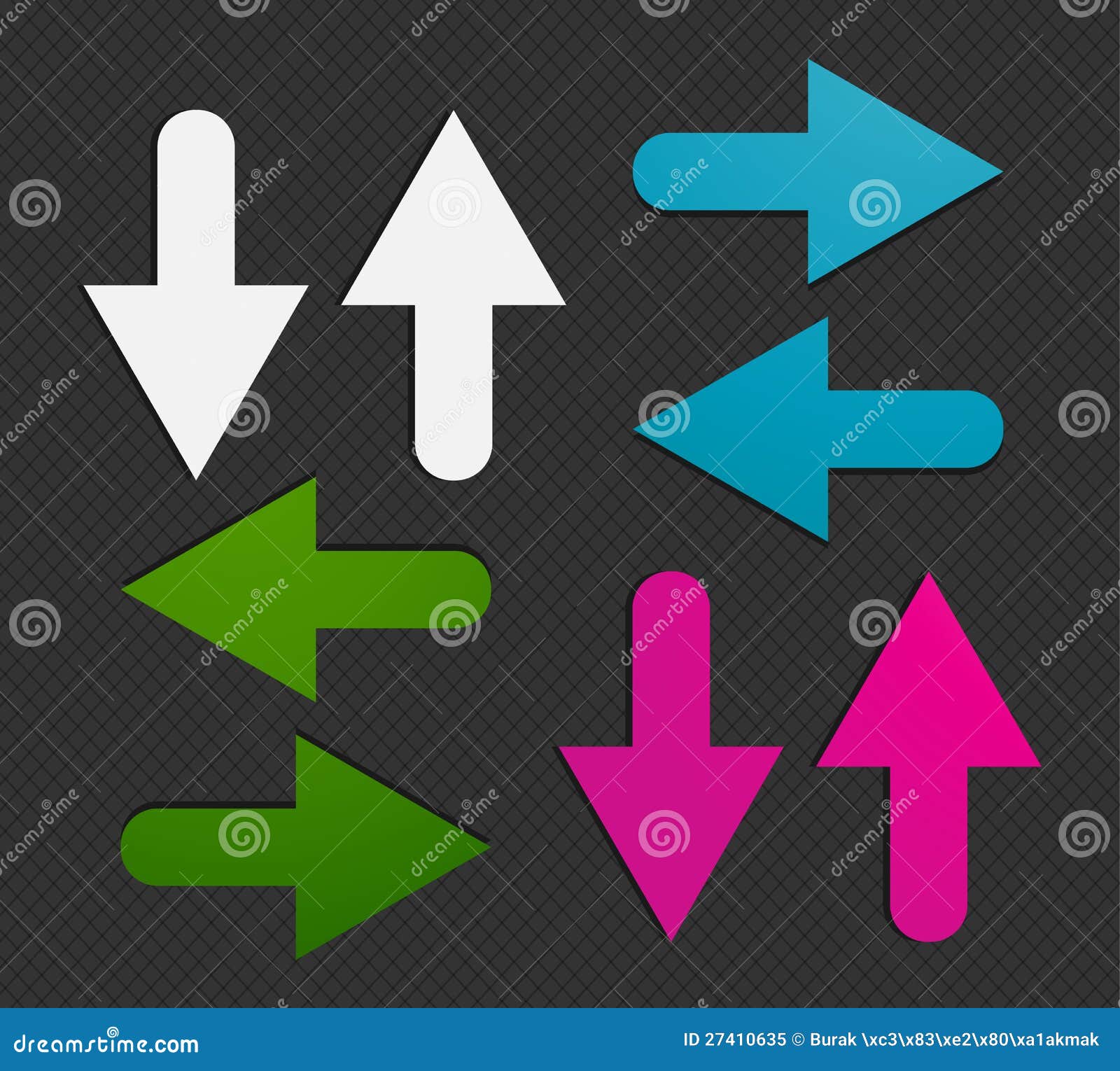 Colorful arrows stickers stock vector. Illustration of arrows - 27410635