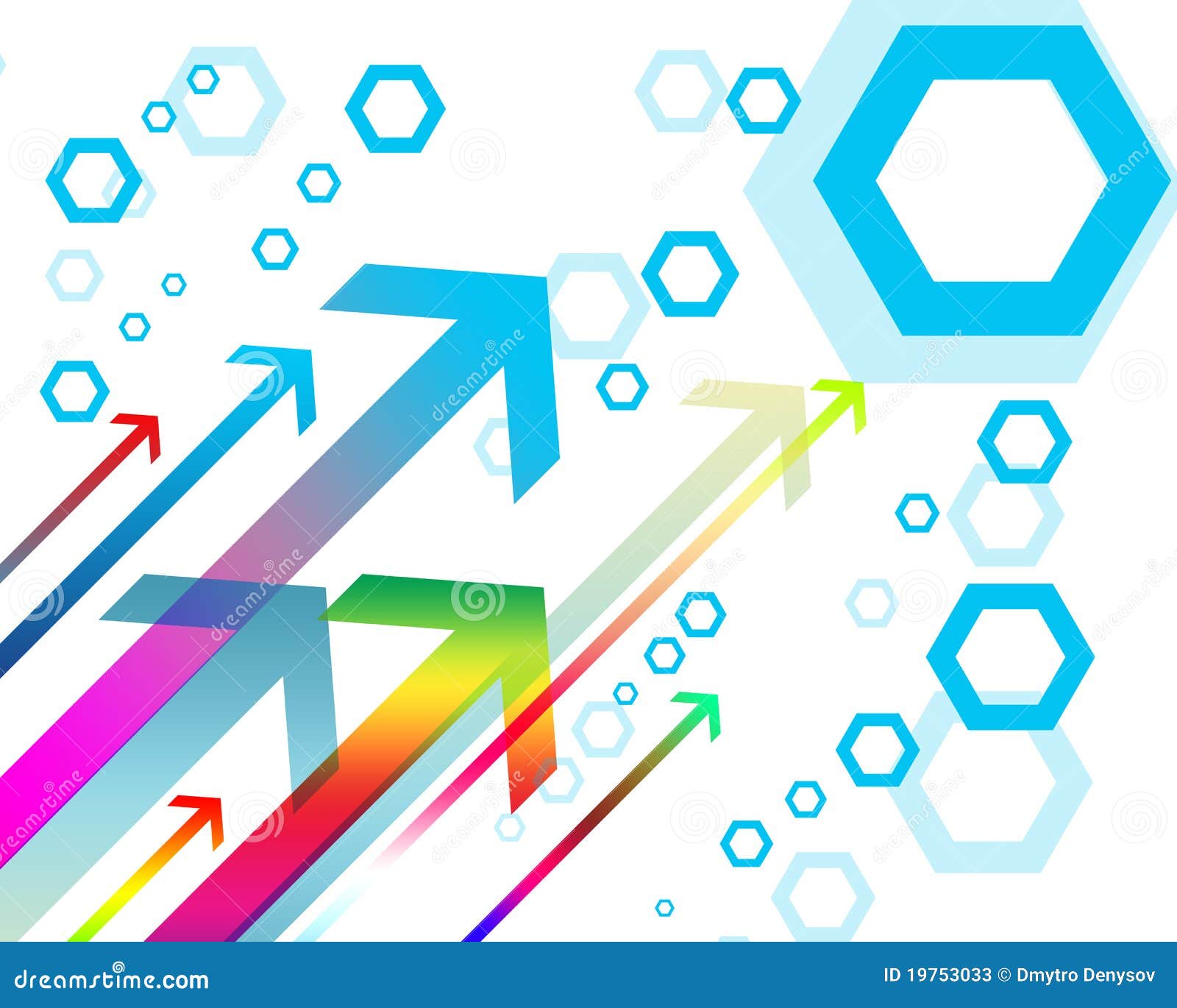 Colorful Arrows On A White Background Stock Illustration - Illustration ...