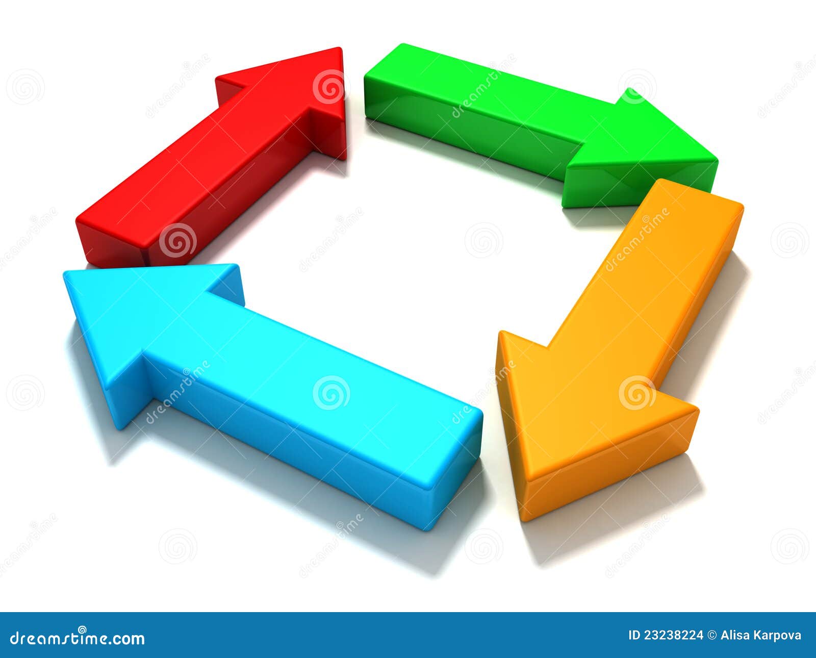 Colorful Arrows on White Background. Stock Illustration - Illustration ...