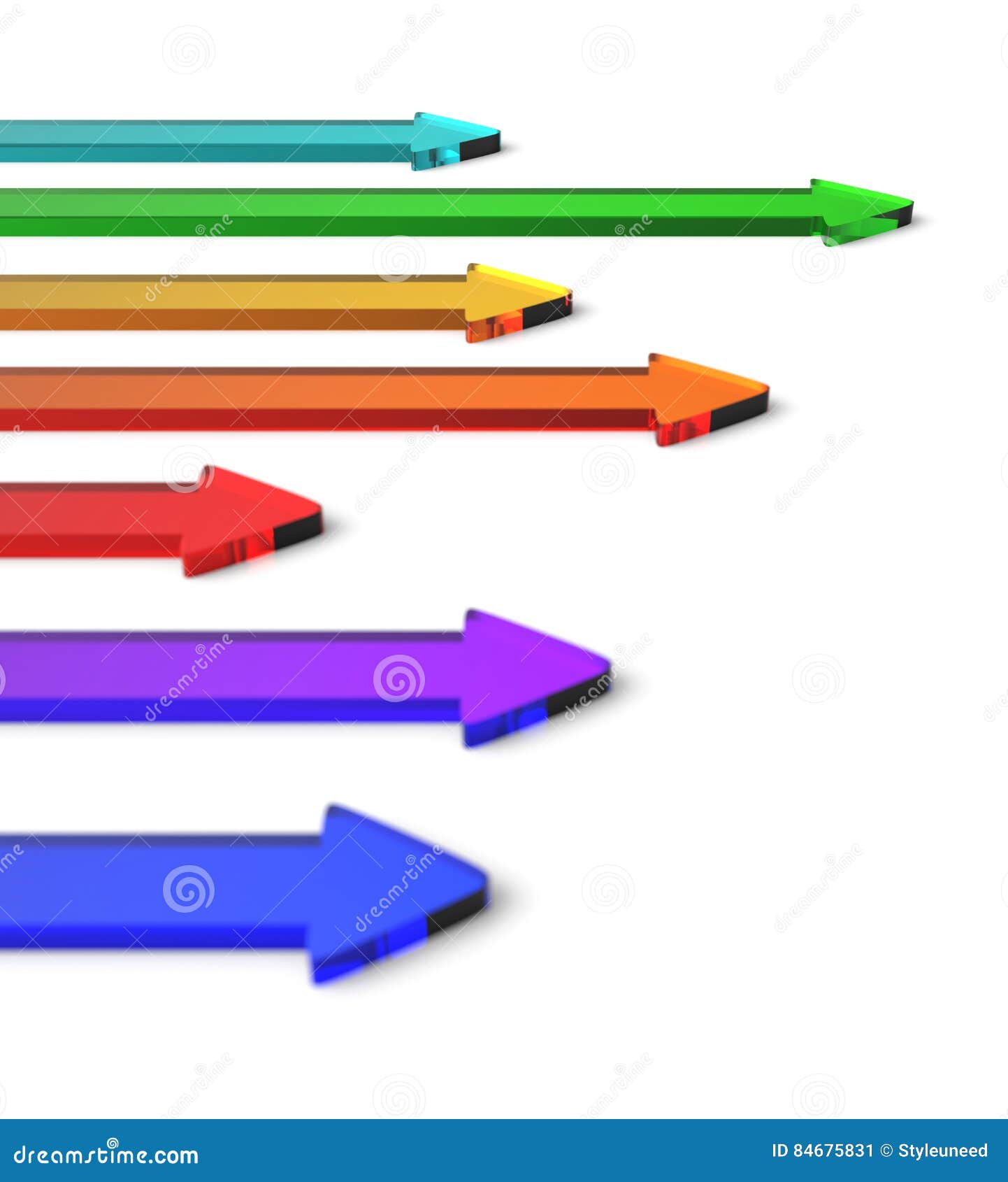 Coloful Arrows On White Background 3 Royalty-Free Stock Image ...