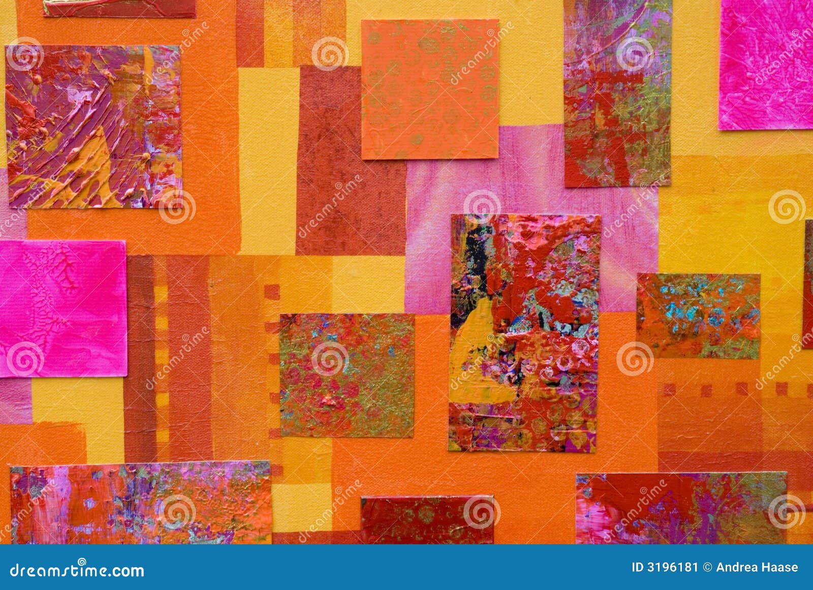 Colorful art collage stock illustration. Illustration of orange - 3196181
