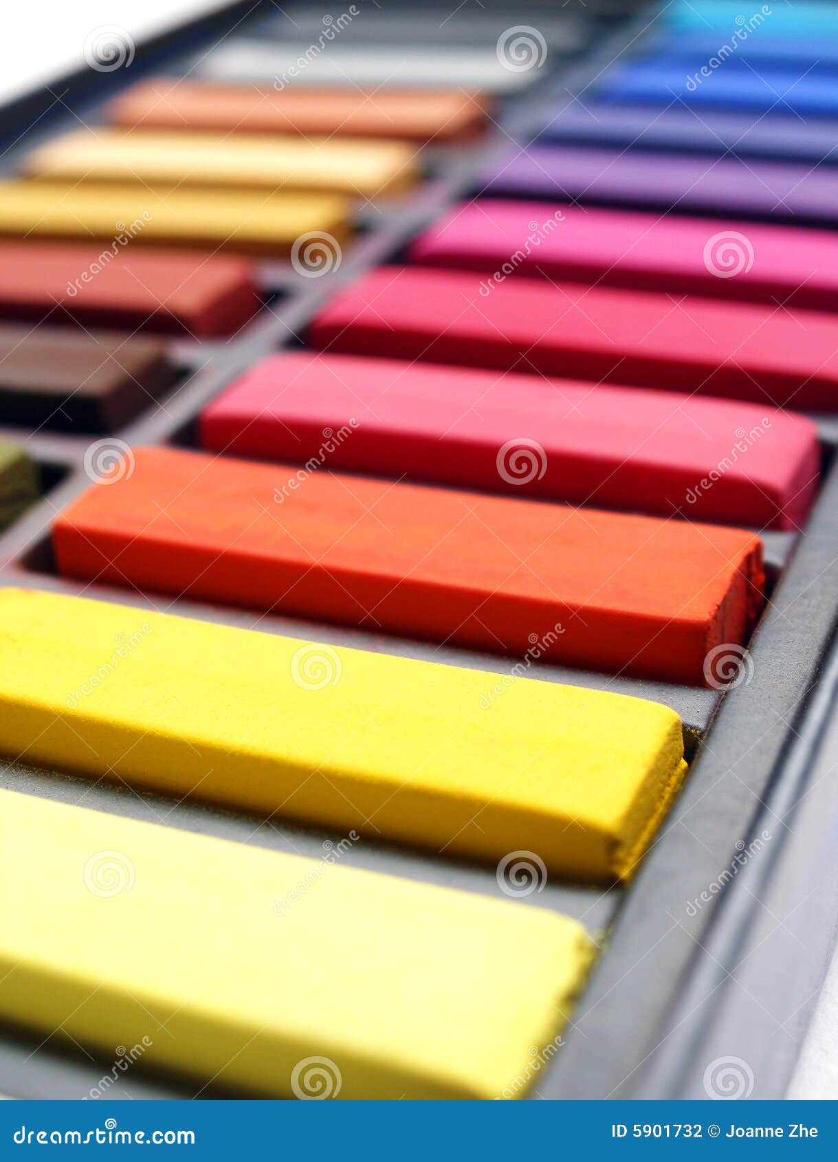 Colorful Art Pastels in Box Stock Photo - Image of colourful, colours ...