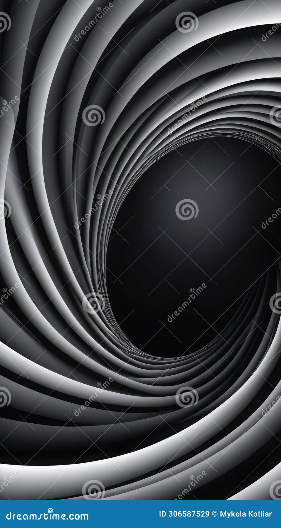 Colorful Art from Toroidal Shapes and Black Stock Image - Image of ...