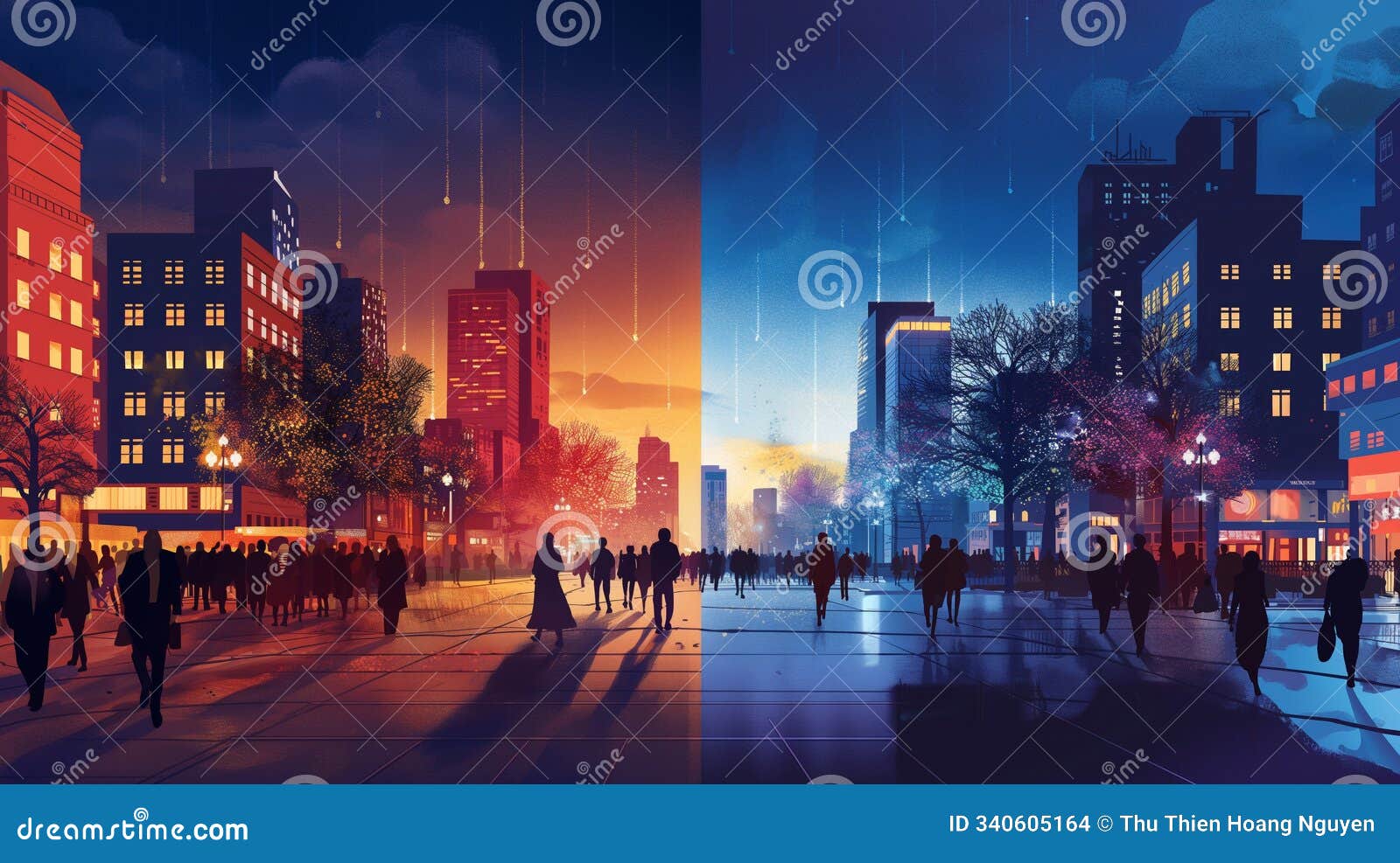 Colorful art for wallpaper stock photo. Image of cityscape - 340605164