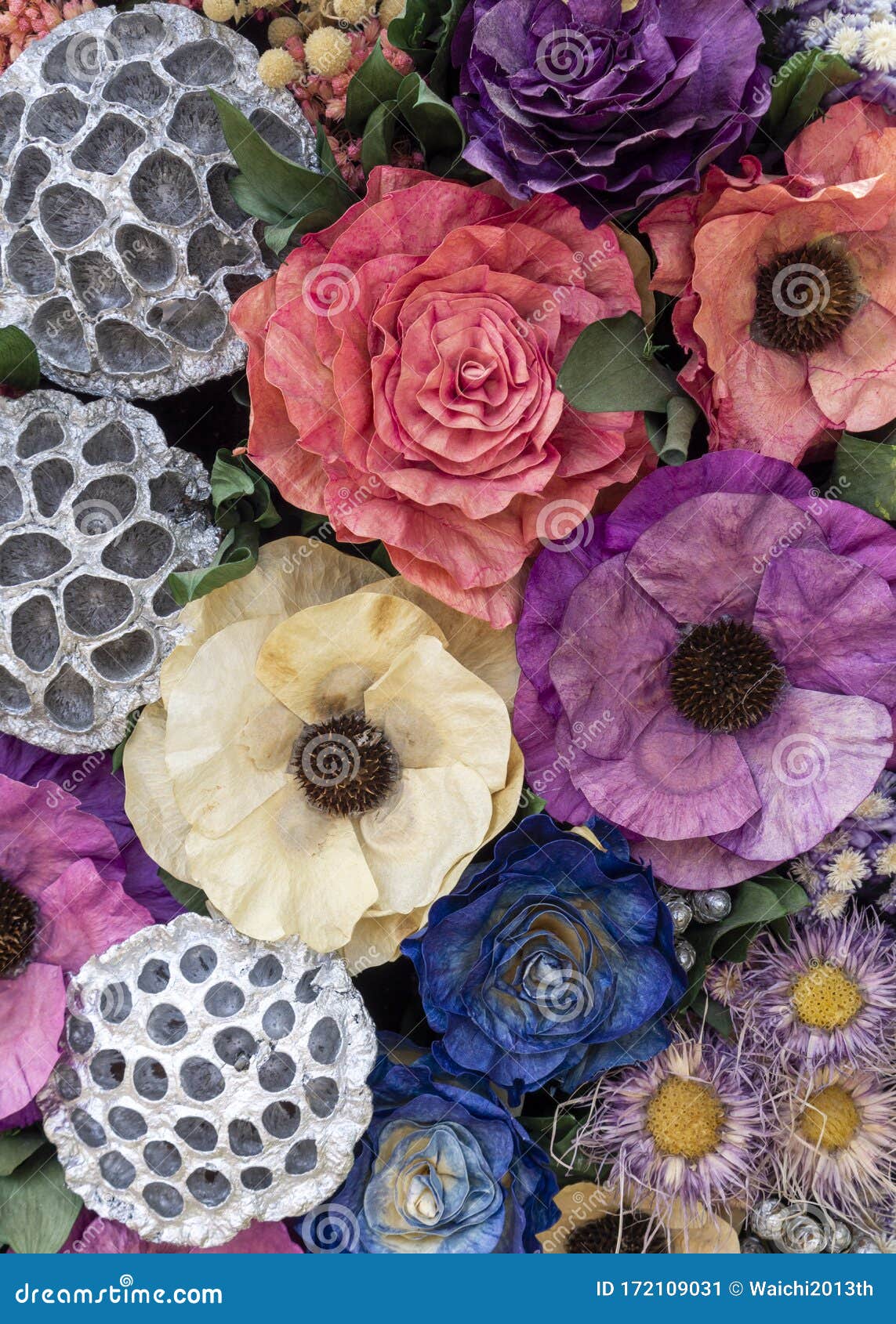 Colorful of Artificial Flowers, Colorful Flowers Bouquet, Colorful of ...