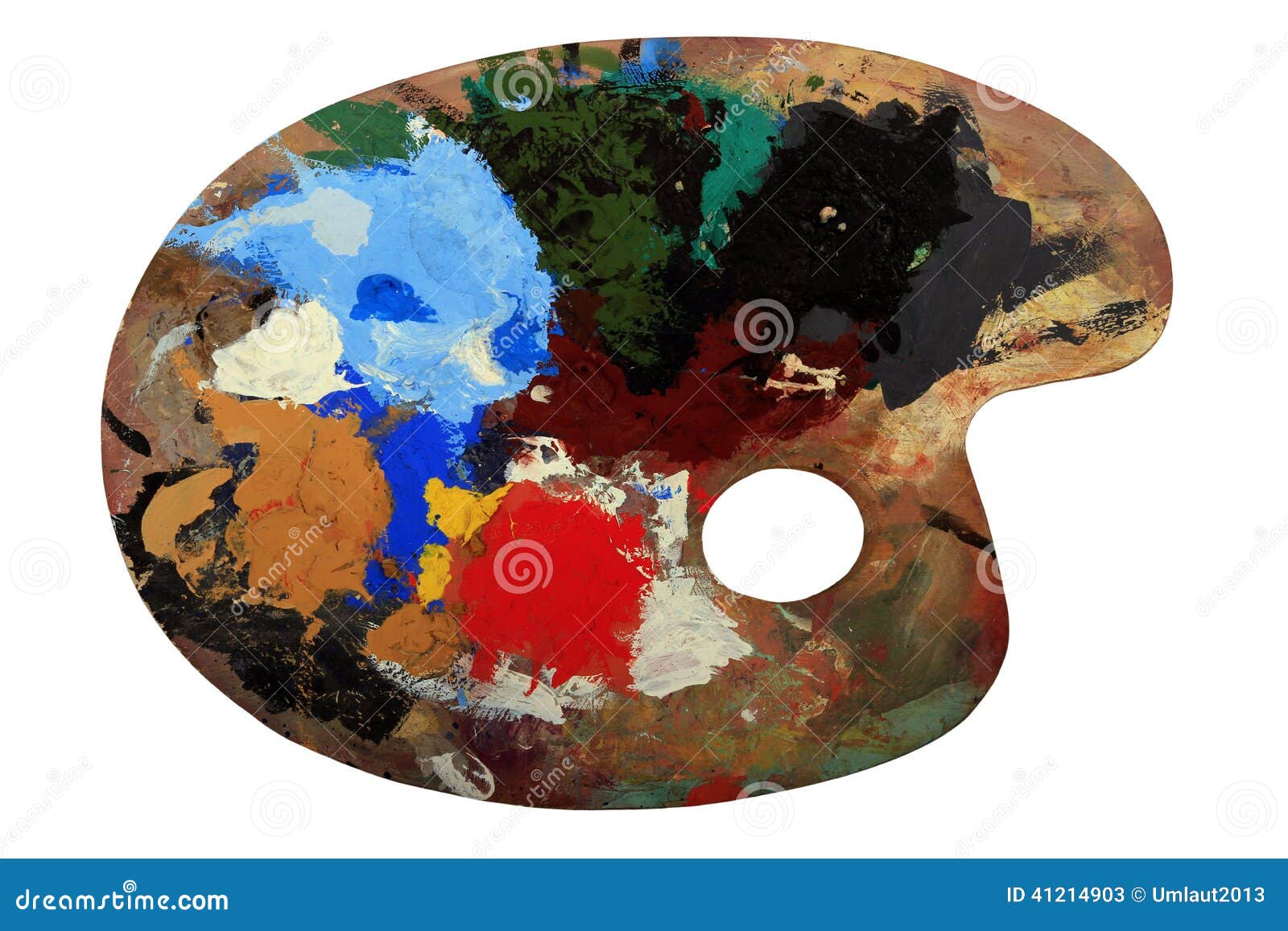 Colorful artist s palette stock illustration. Illustration of paintings ...