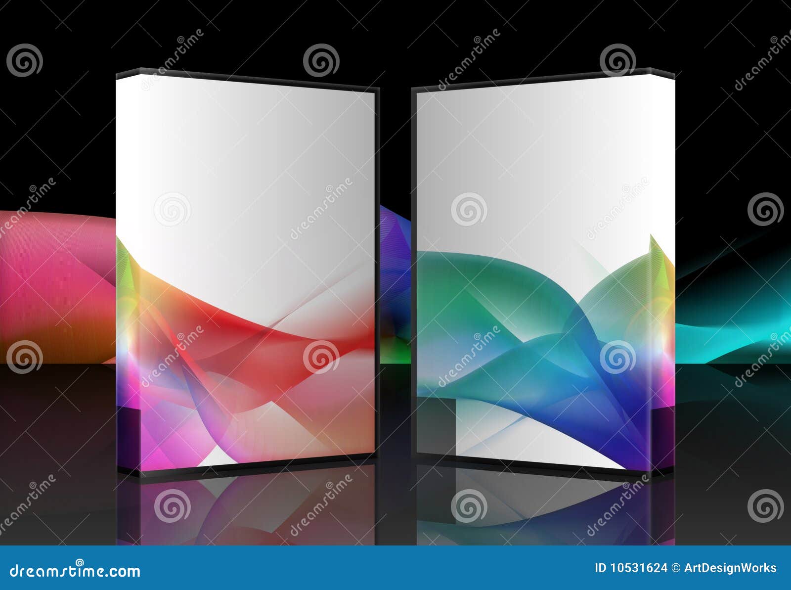 Colorful Artistic Box Designs Stock Illustration - Illustration of ...