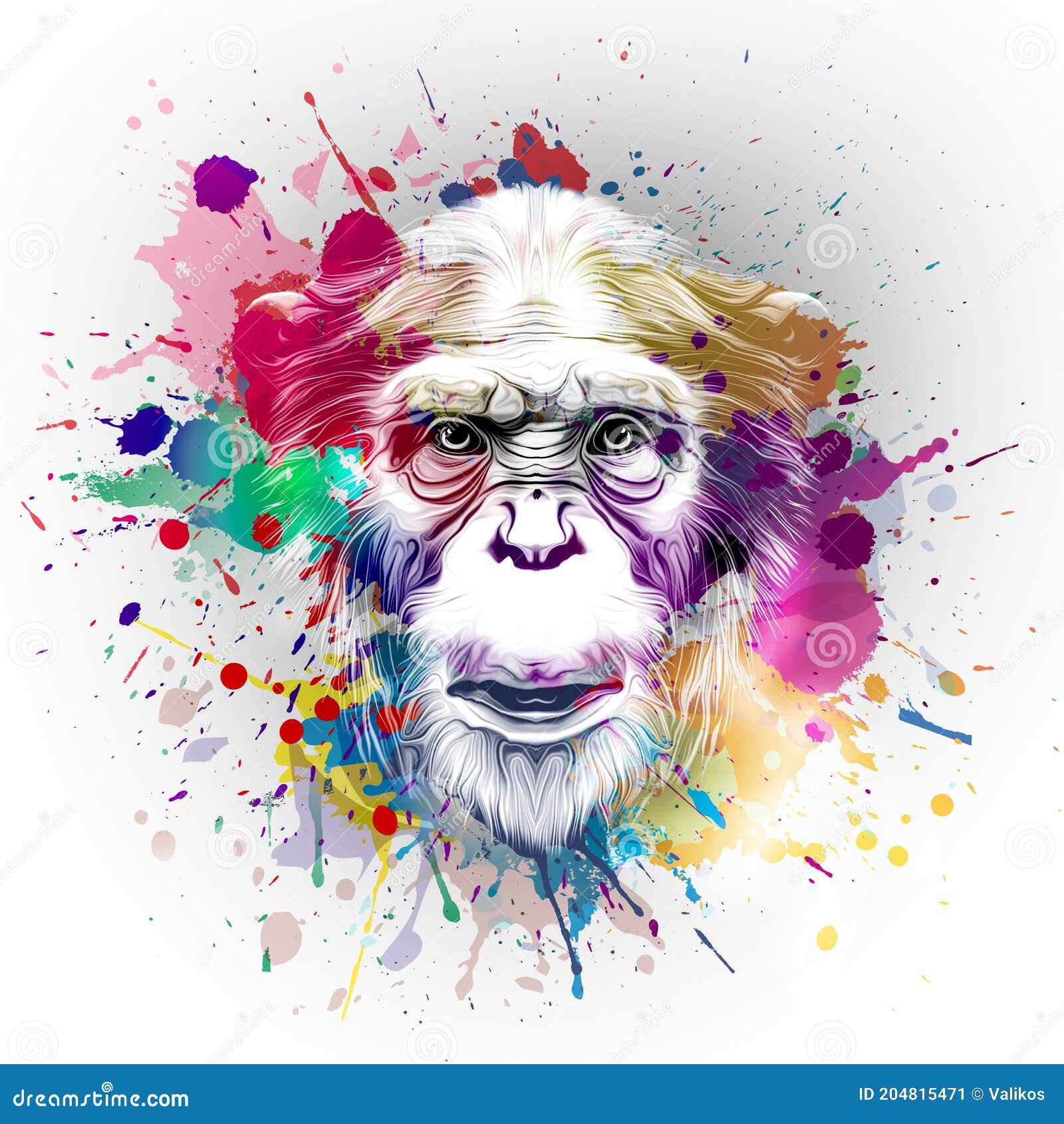 Artistic Monkey Hd Wallpaper Neon Realism, Textured Illustrations, Bold ...