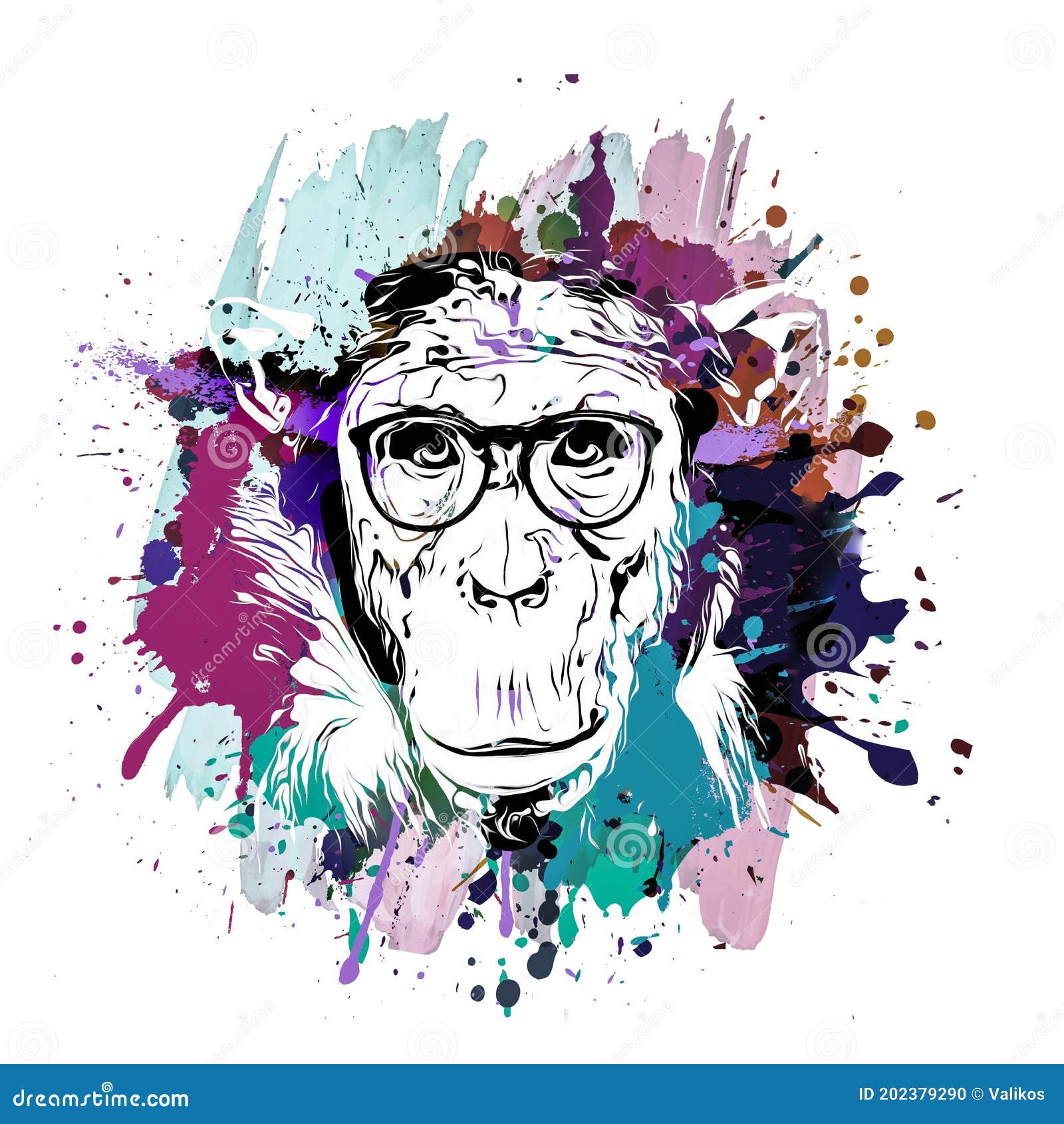 Artistic Monkey Hd Wallpaper Neon Realism, Textured Illustrations, Bold ...