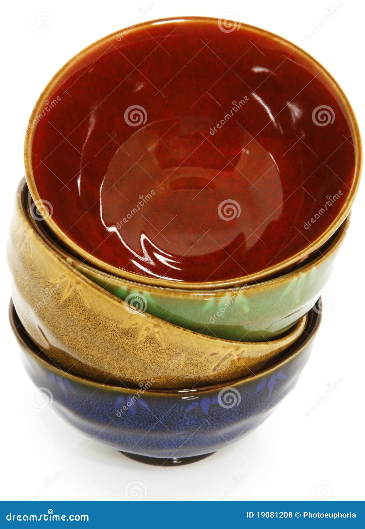 Colorful Asian Ceramic Bowls Stock Photo - Image of utensil, asian ...