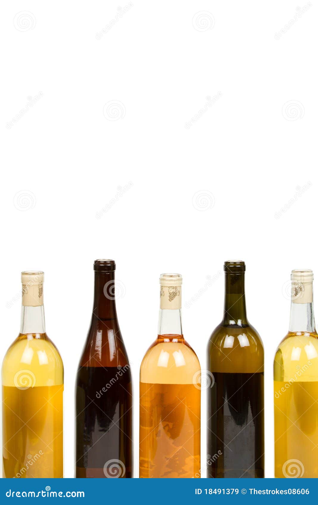 Colorful Assorted Bottles of Wine Stock Image - Image of glass, brown ...