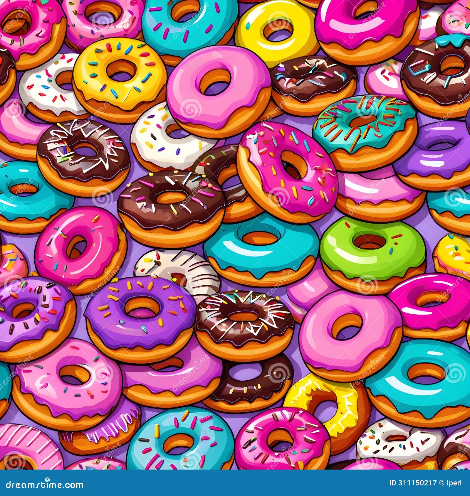 Assorted Donuts On Green Background Royalty-Free Stock Photo ...