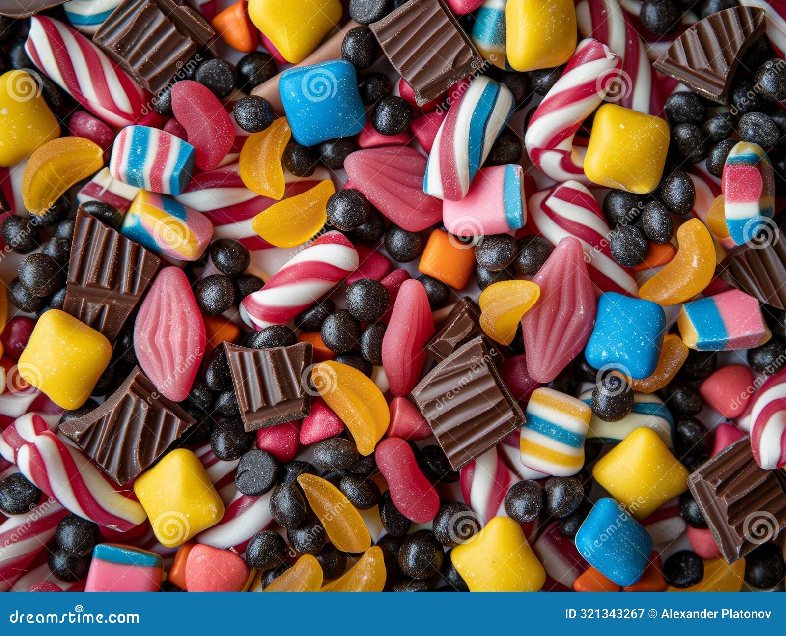 A Colorful Assortment of Candy and Chocolate Bars Stock Illustration ...