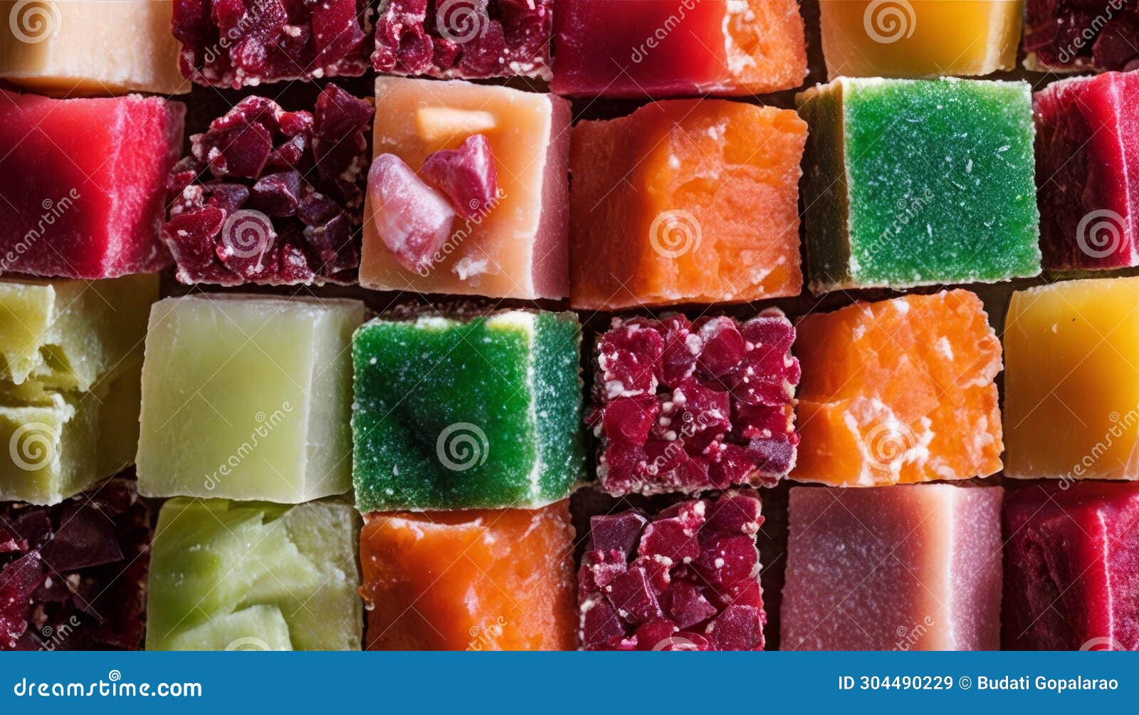A Colorful Assortment of Candy Cubes Stock Illustration - Illustration ...