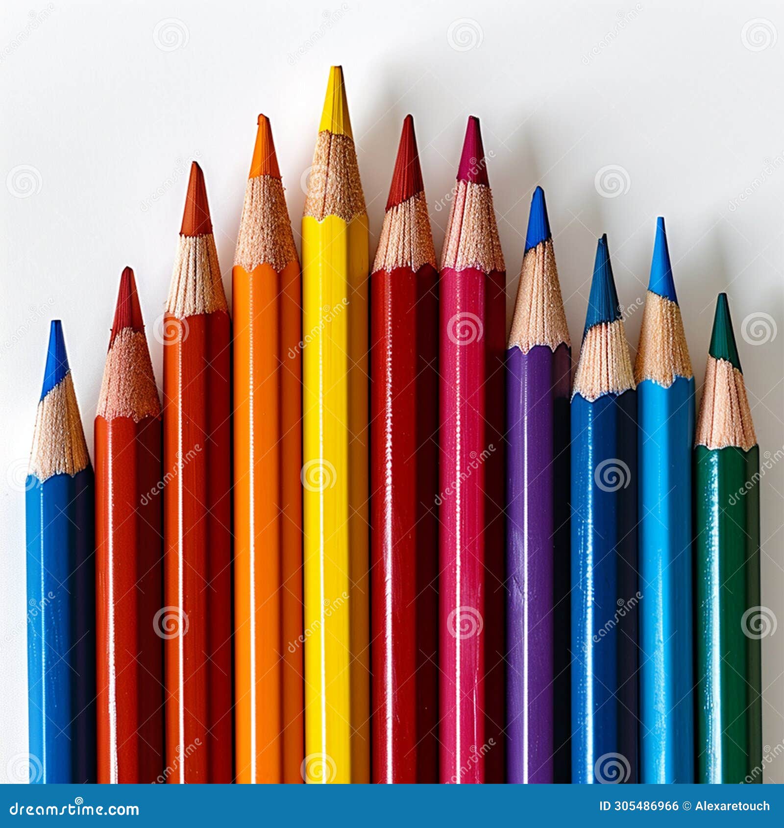 Colorful Assortment of Pencils Stock Photo - Image of generated, bright ...