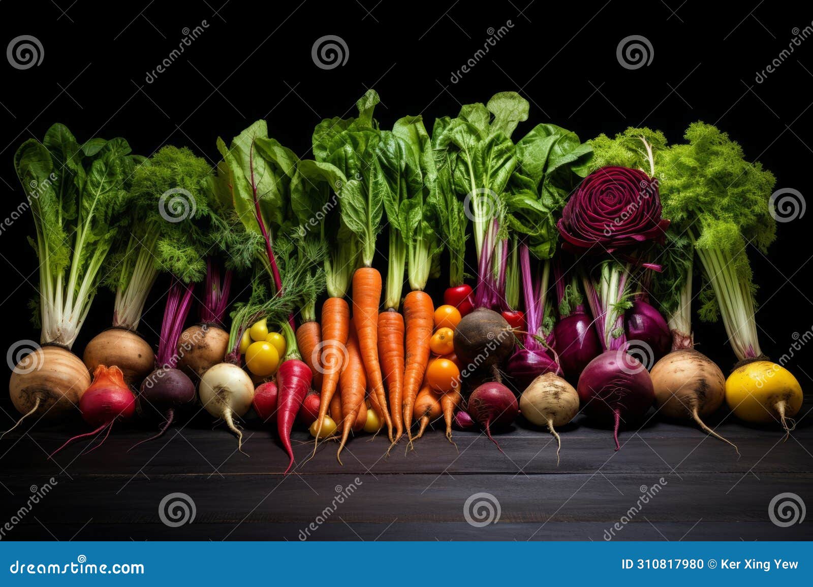 A Colorful Assortment of Root Vegetables Stock Illustration ...