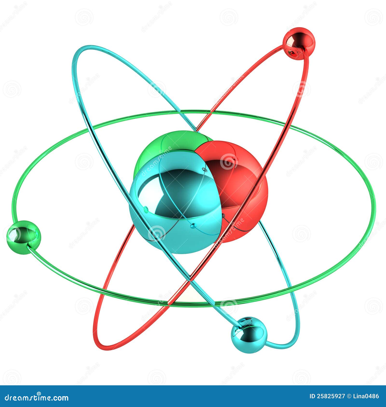 Colorful atom stock illustration. Illustration of graphic - 25825927