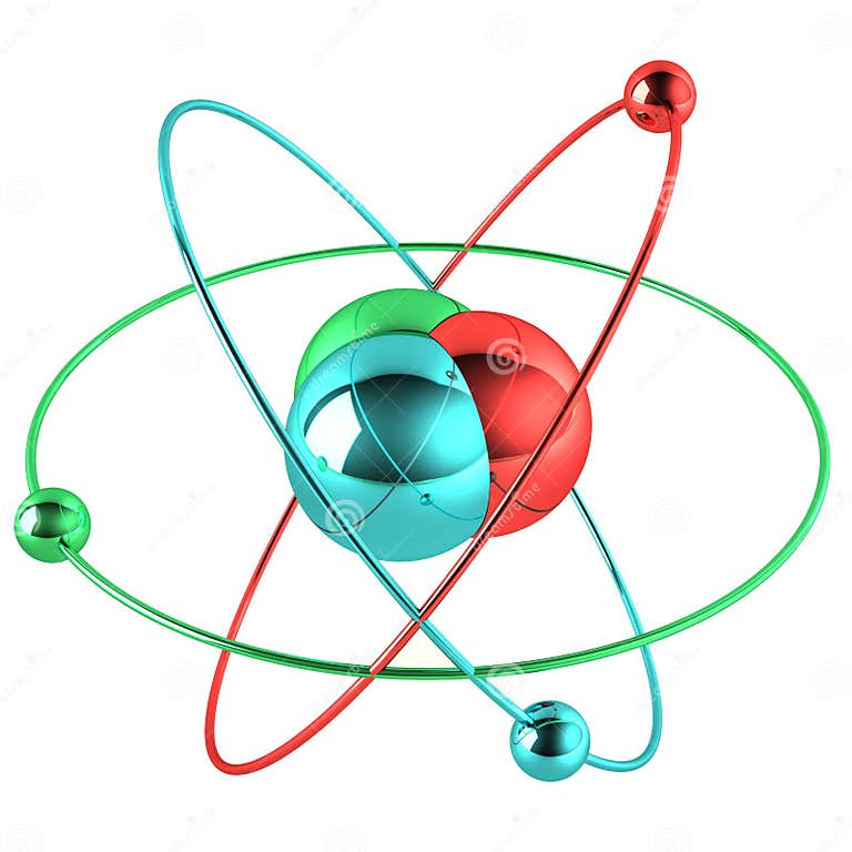 Colorful atom stock illustration. Illustration of graphic - 25825927