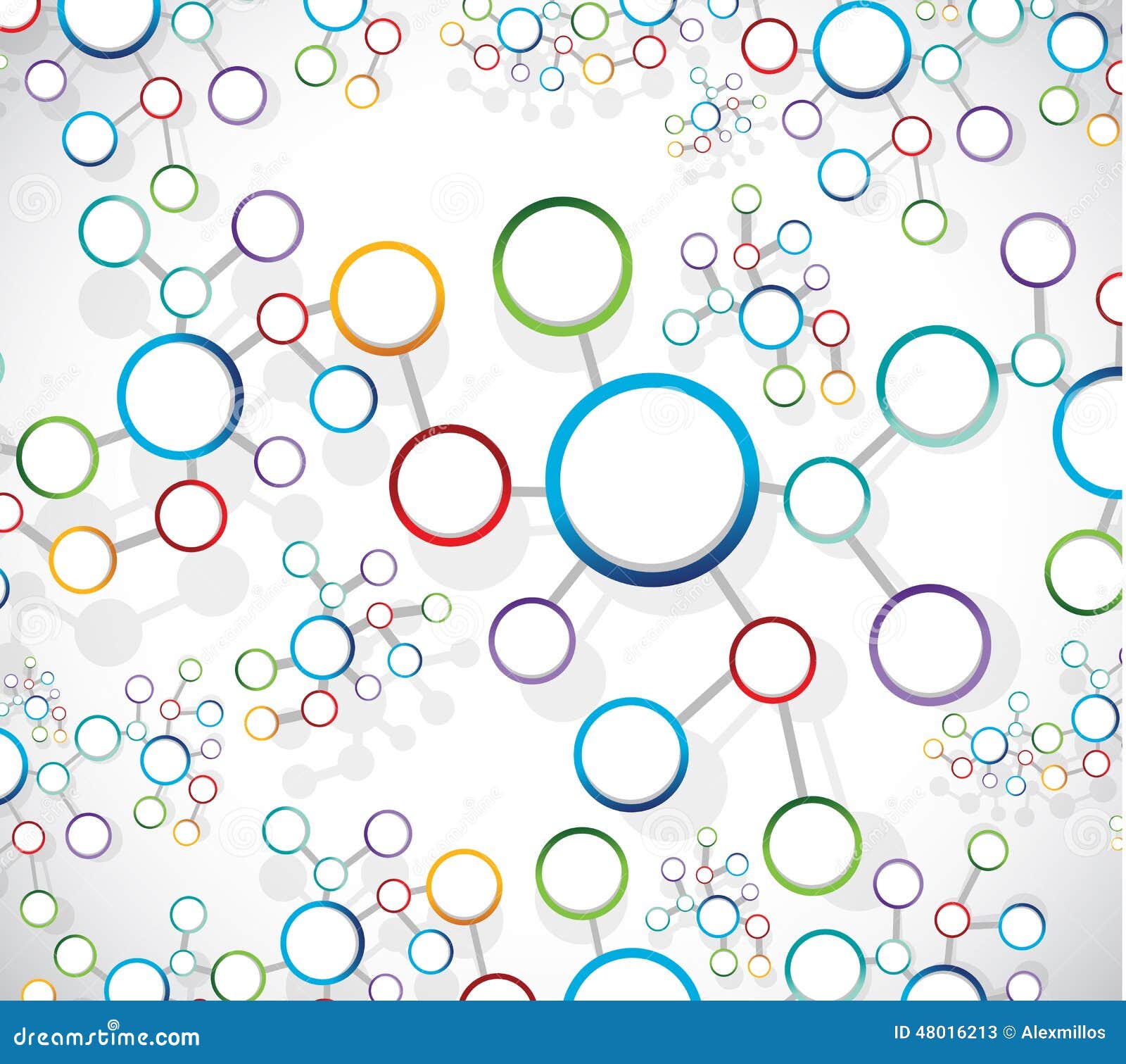 Colorful Atom Link Network Illustration Stock Illustration ...